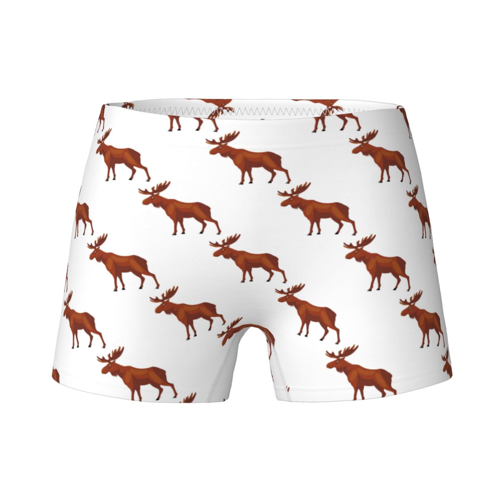 Teen Girls Underwear - brown Elk Moose cute Soft Cotton Boxer Briefs ...