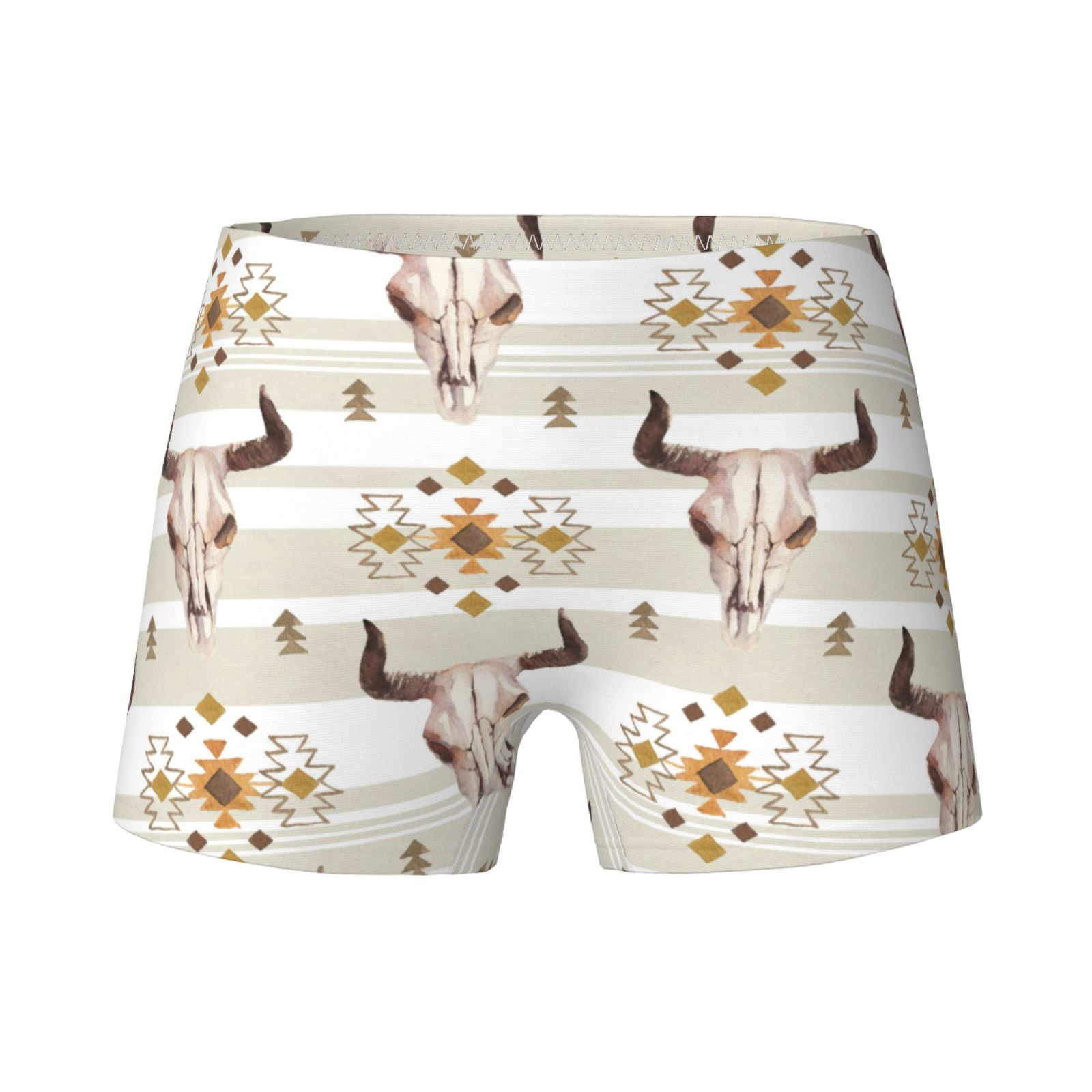 Teen Girls Underwear - bull cow skull boho Indian style Soft Cotton ...
