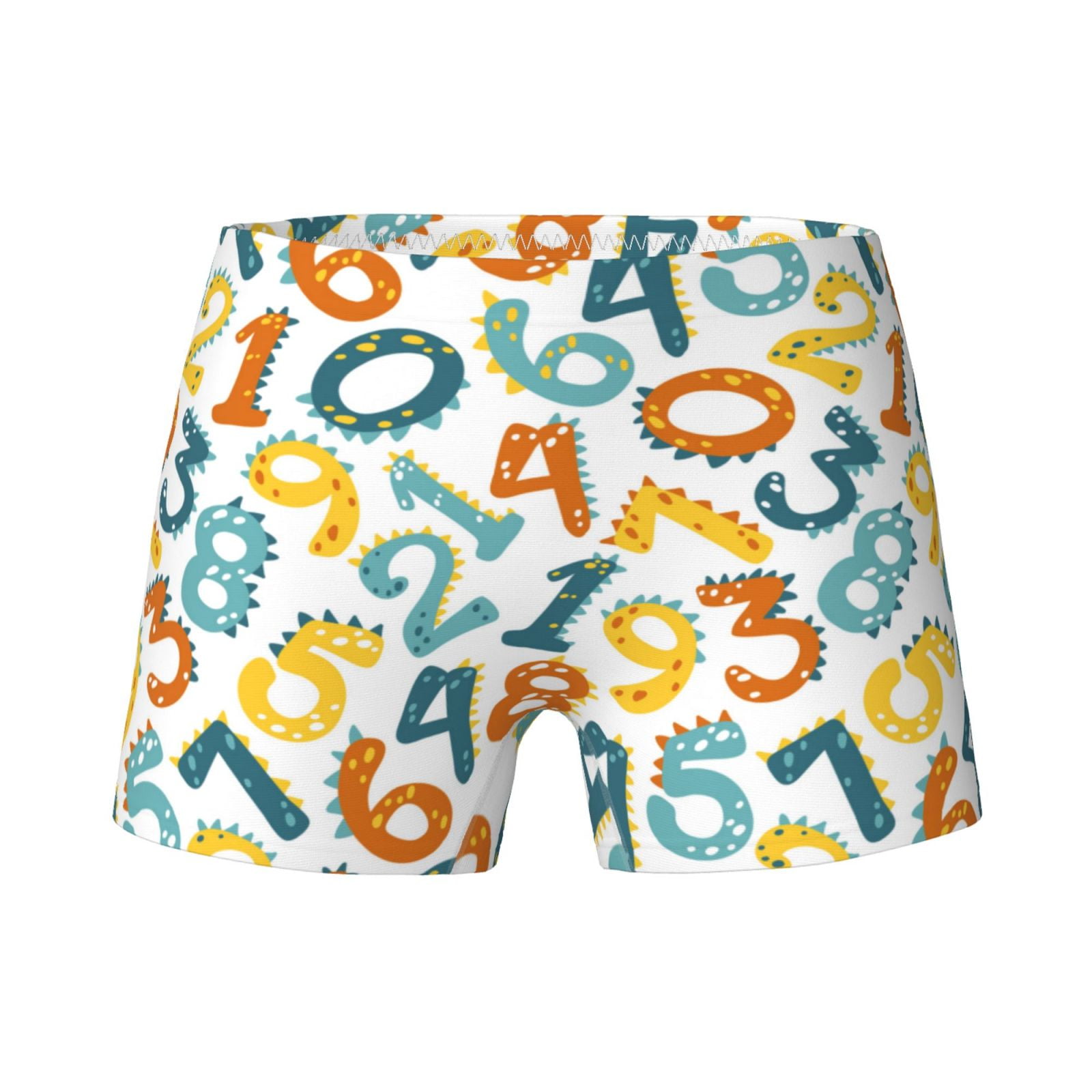 Teen Girls Underwear - cartoon Math number Print Cotton Soft Boxer ...