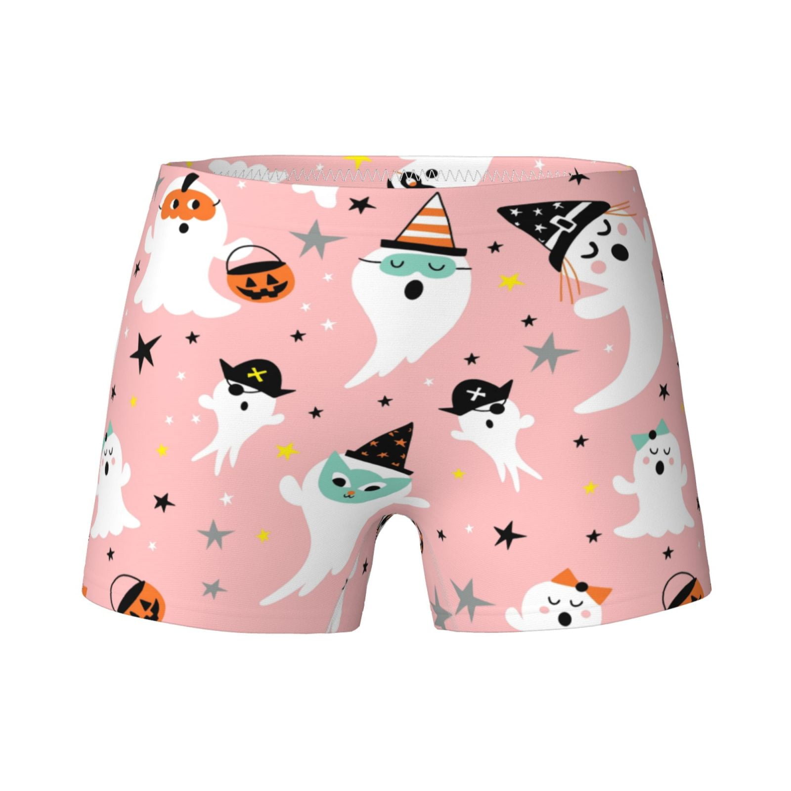 Teen Girls Underwear - cartoon ghost halloween Soft Cotton Boxer Briefs ...