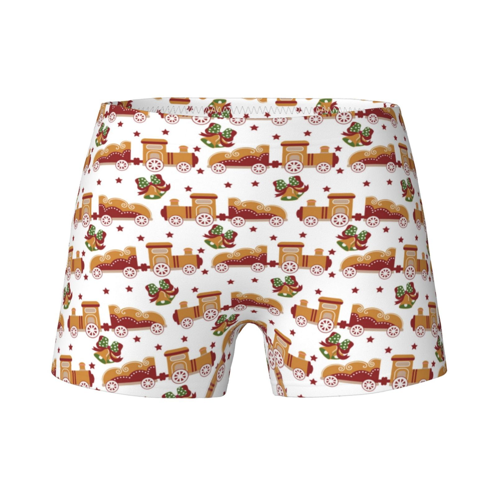 Teen Girls Underwear - christmas Train Pattern Soft Cotton Boxer Briefs ...