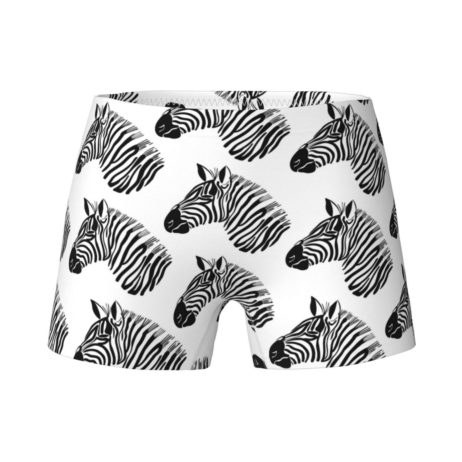 Teen Girls Underwear - cool zebra black white Soft Cotton Boxer Briefs ...