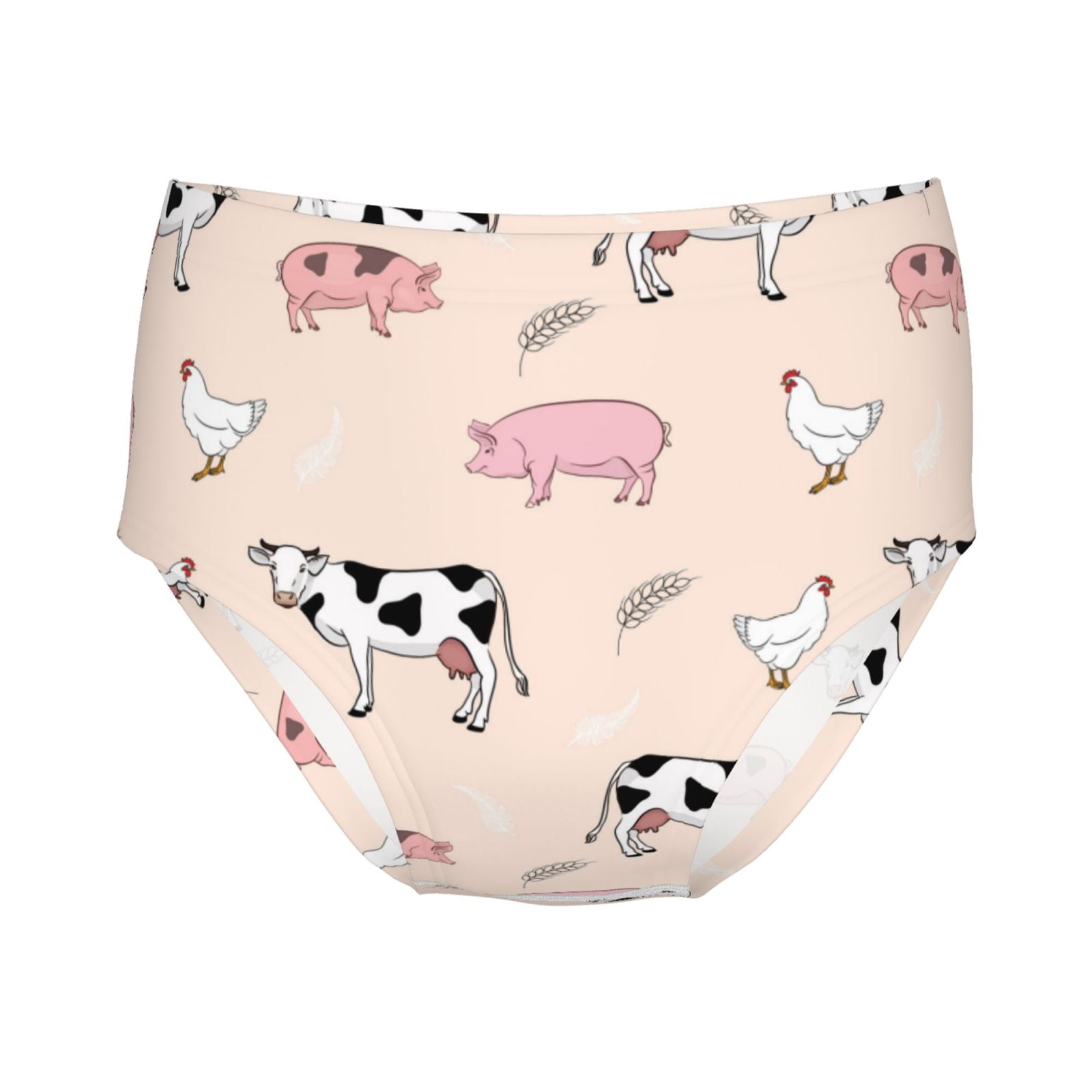 Teen Girls Underwear - cow pig chicken cute Soft Cotton Briefs Panties ...