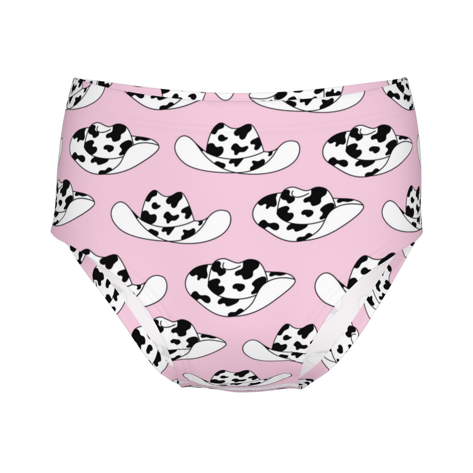 Teen Girls Underwear - cowgirl hats cow print pink Soft Cotton Briefs ...