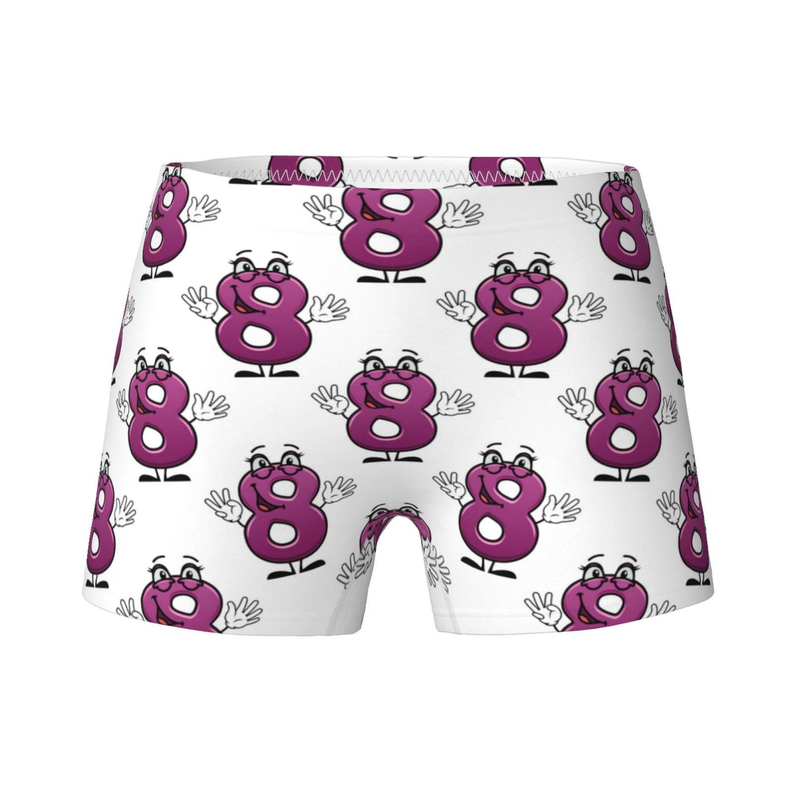 Teen Girls Underwear - cute number 8 Soft Cotton Boxer Briefs Panties ...