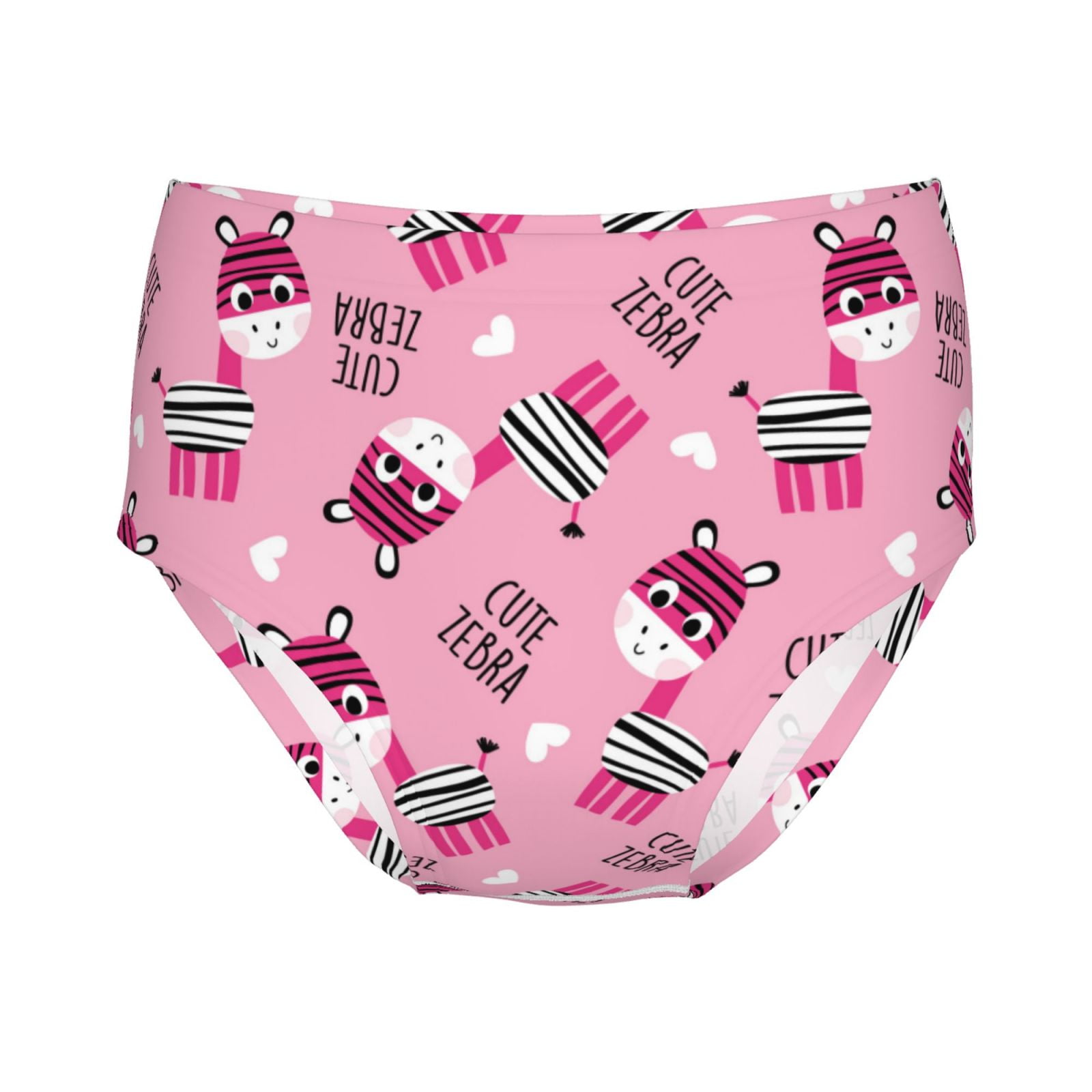 Teen Girls Underwear - cute zebra pink cartoon Soft Cotton Briefs ...