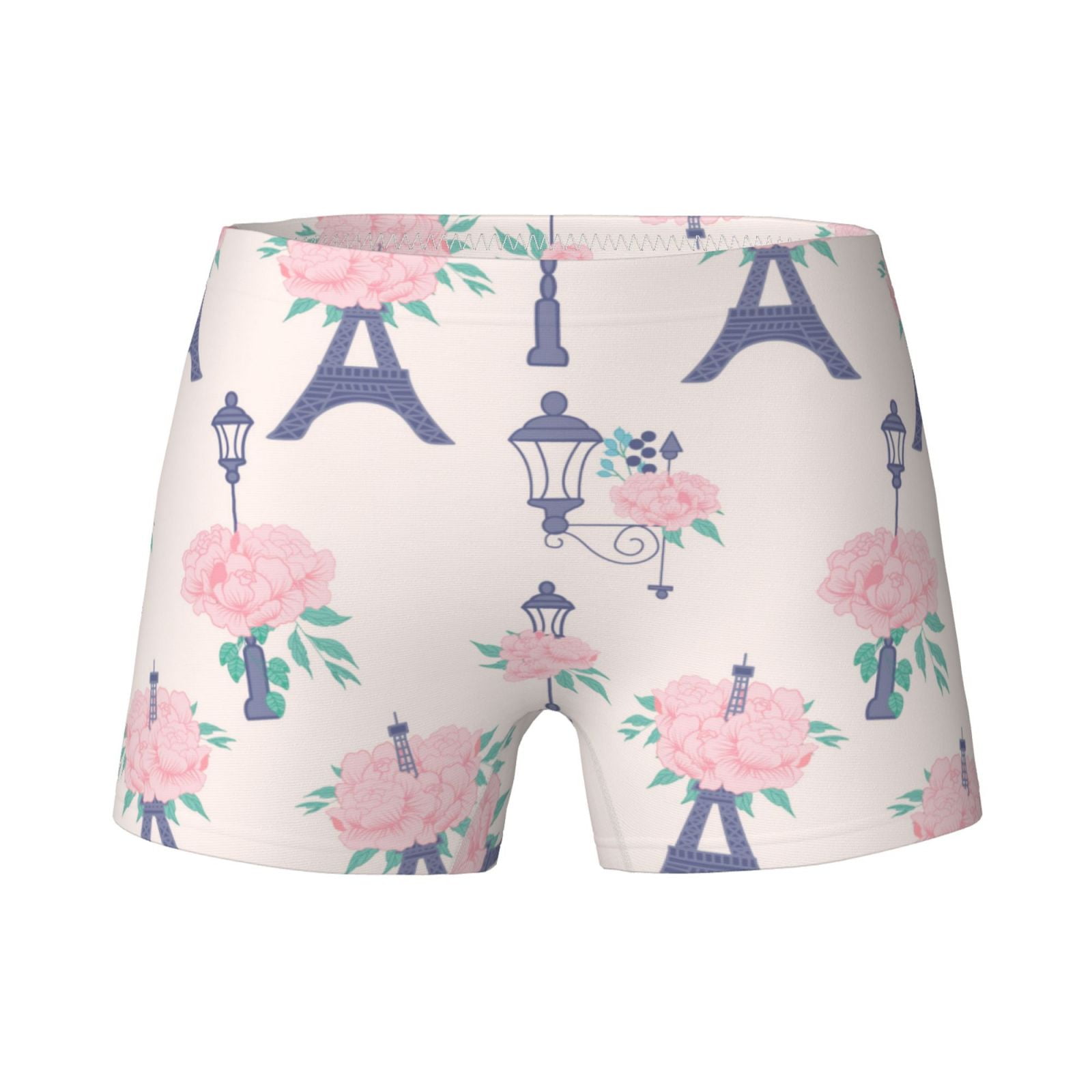 Teen Girls Underwear - flower Tower pink Soft Cotton Boxer Briefs Panties for Teens Panty Girls ...
