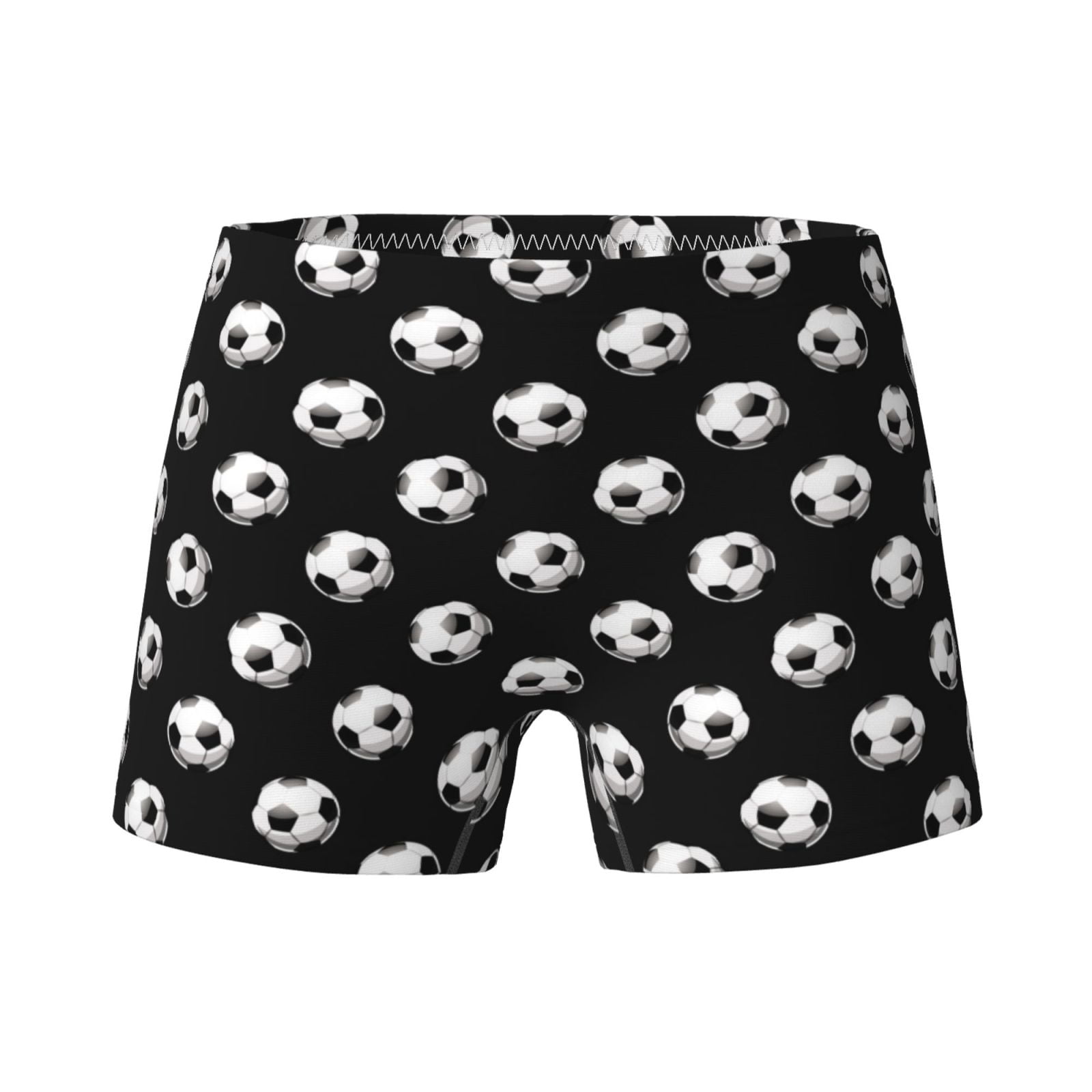 Teen Girls Underwear - football soccer ball black Soft Cotton Boxer ...
