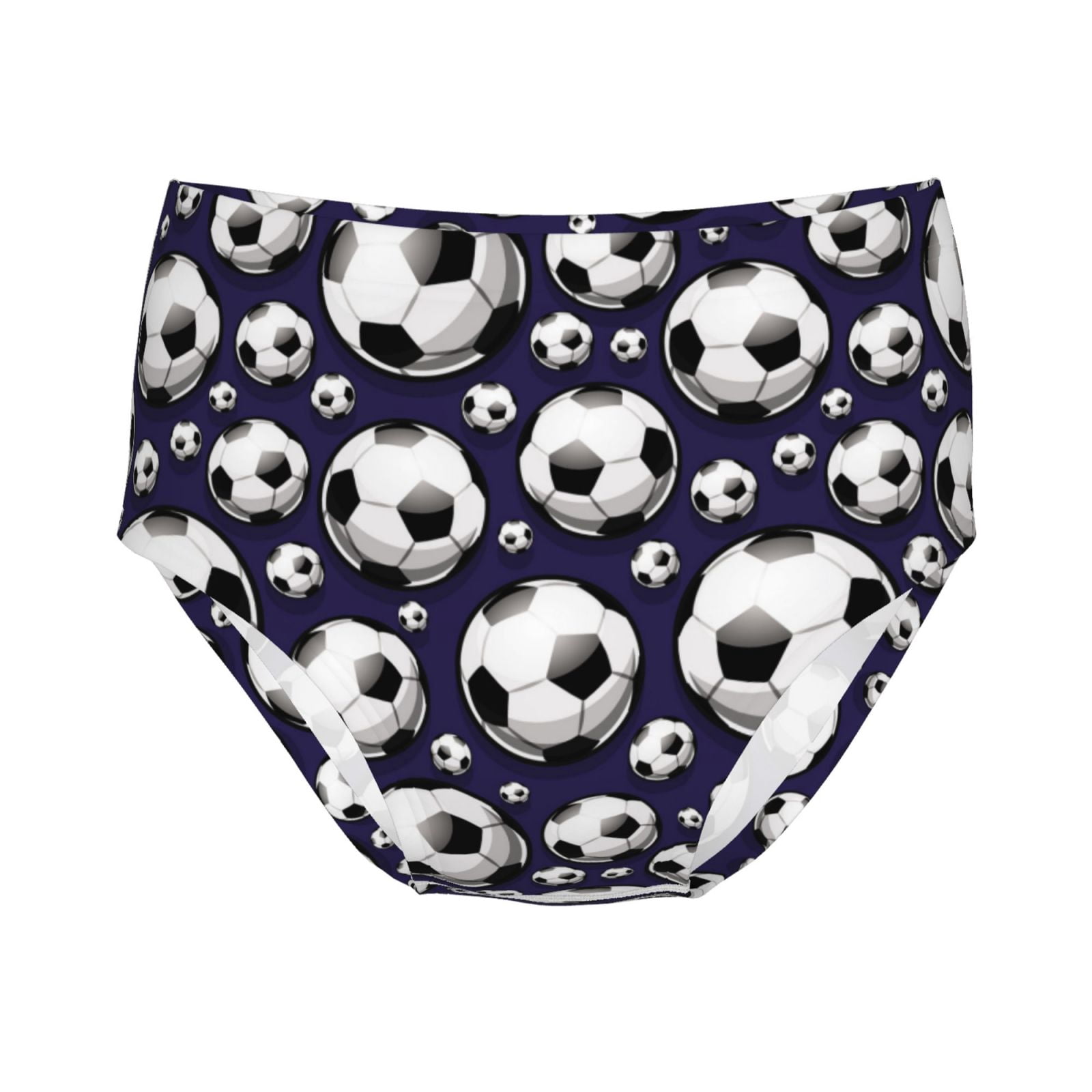 Teen Girls Underwear - football soccer ball navyblue Soft Cotton Briefs ...