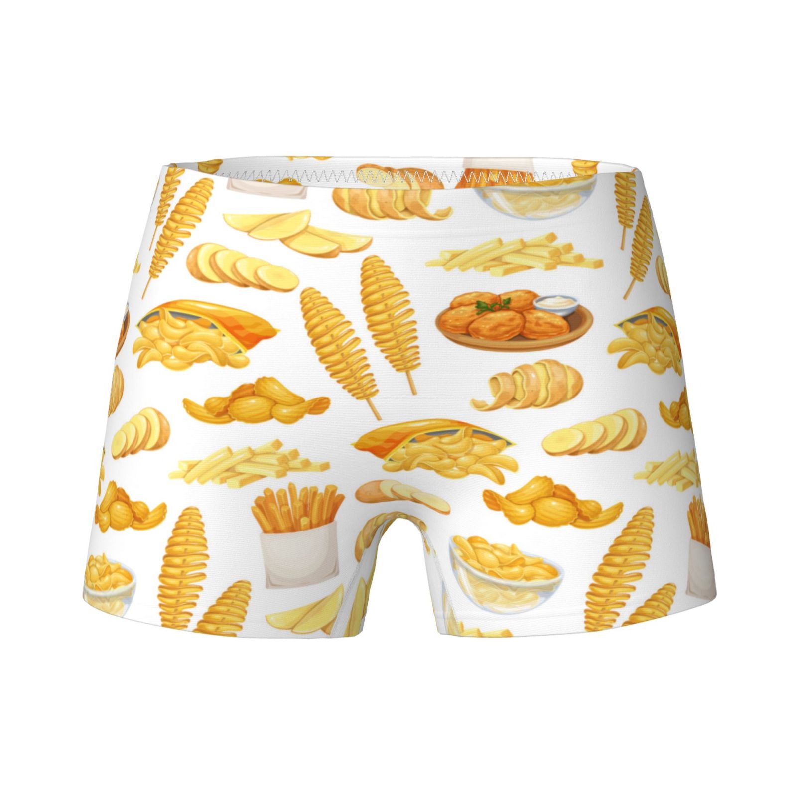 Teen Girls Underwear - fries potato chips Soft Cotton Boxer Briefs ...