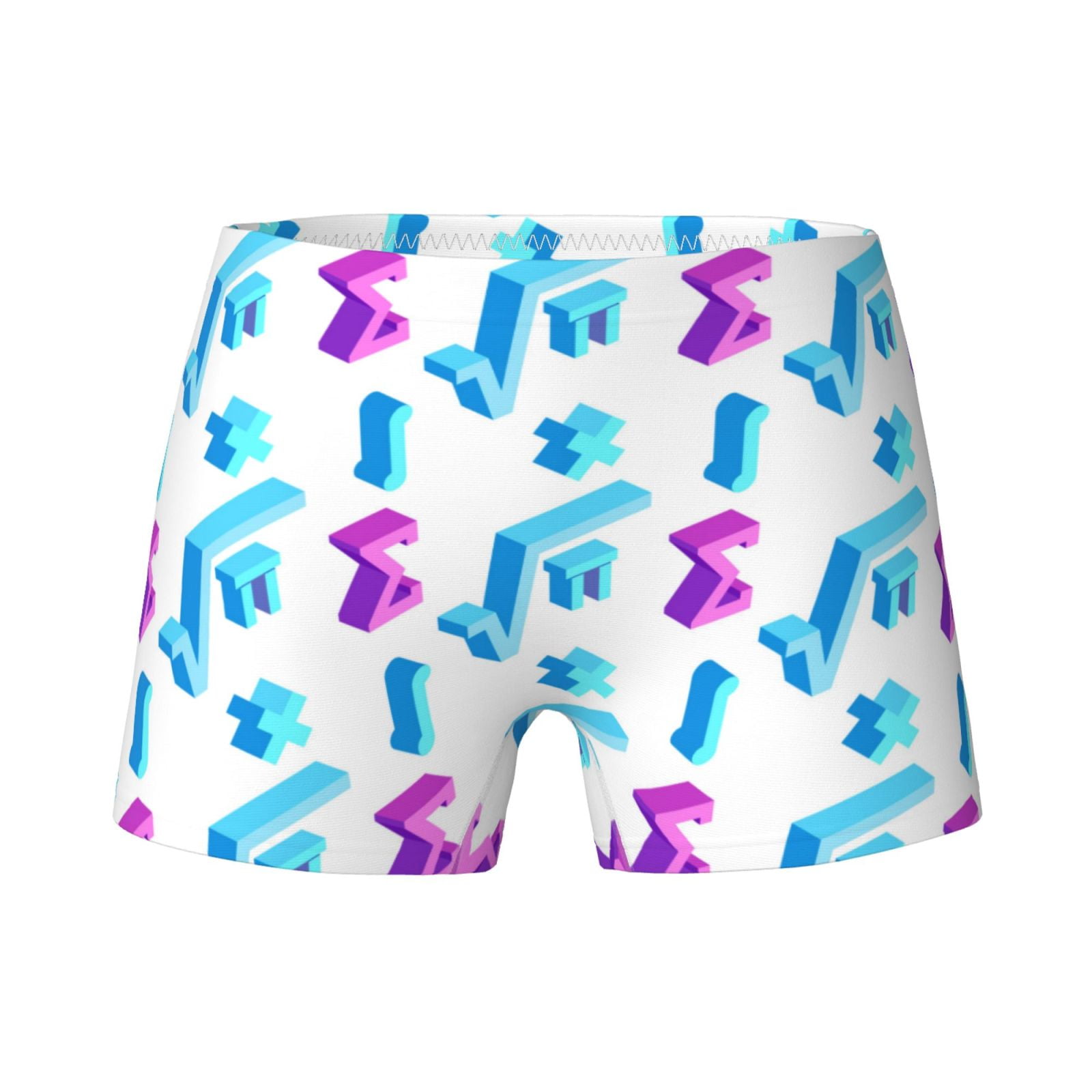 Teen Girls Underwear - funny Math Symbol Print Soft Cotton Boxer Briefs ...