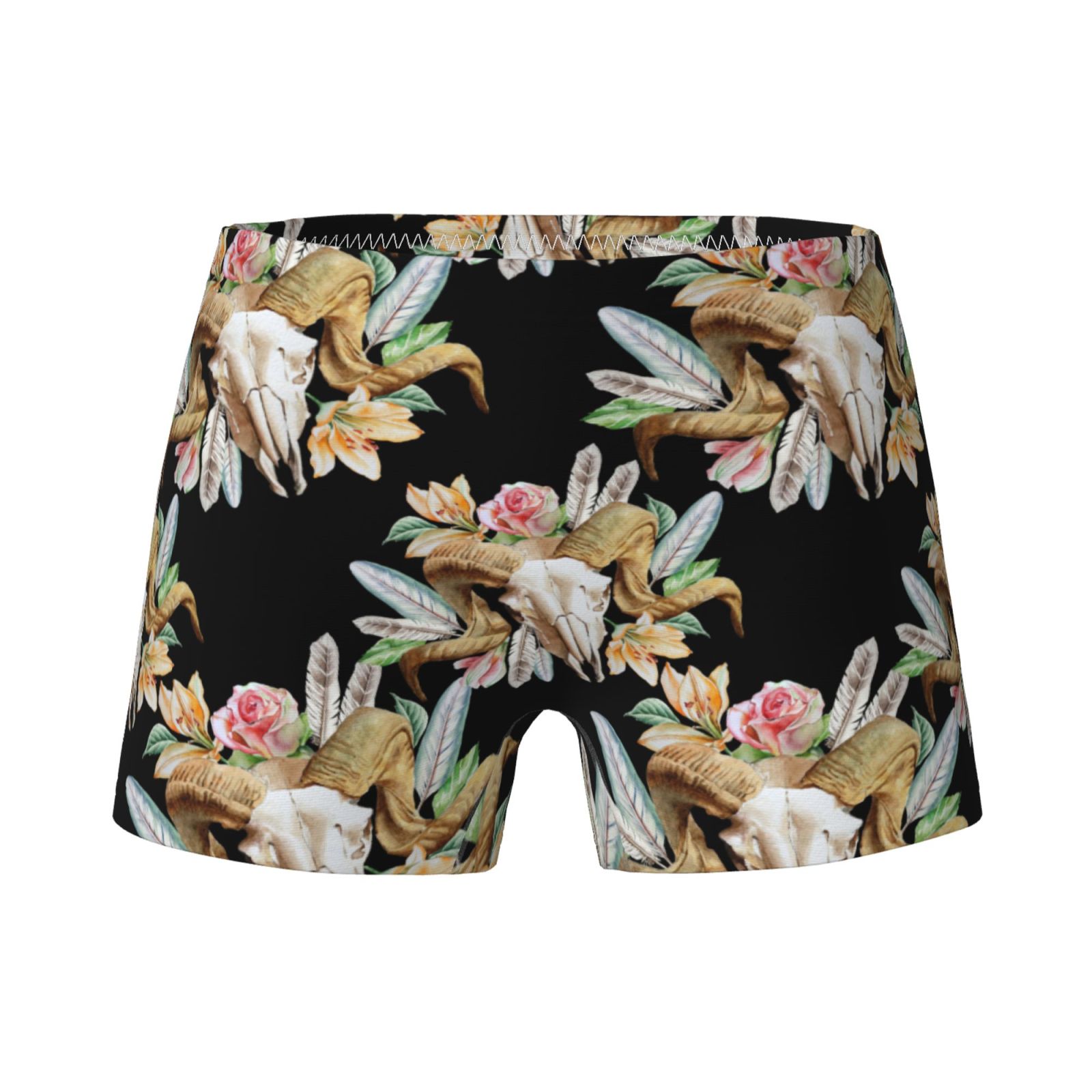 Teen Girls Underwear - goat skull flowers feather vintage Soft Cotton ...