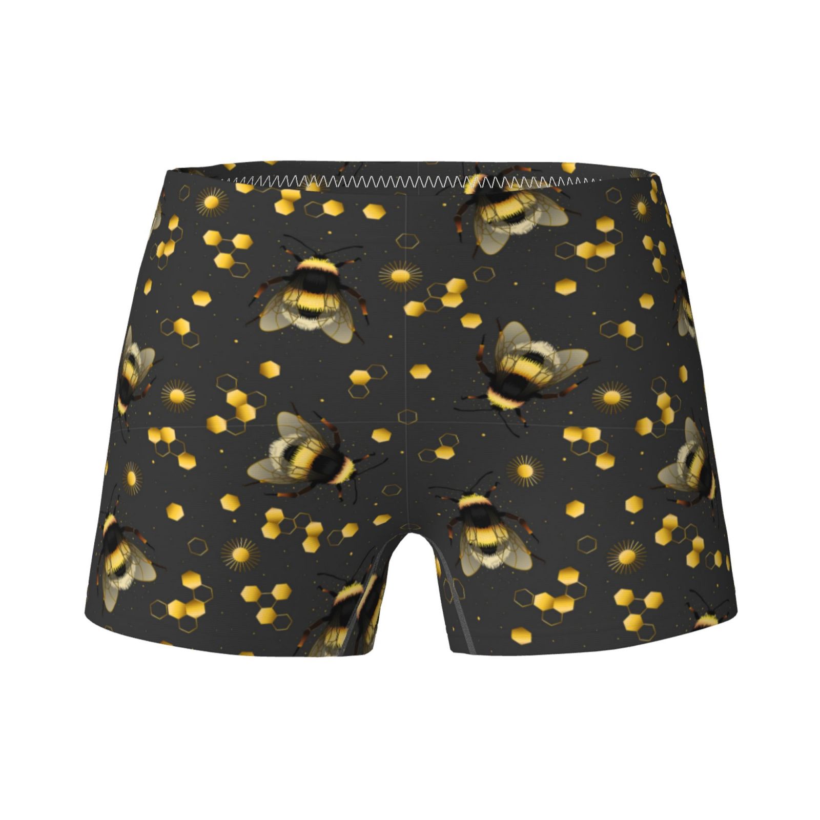 Teen Girls Underwear - gold bees gray cool black Soft Cotton Boxer ...