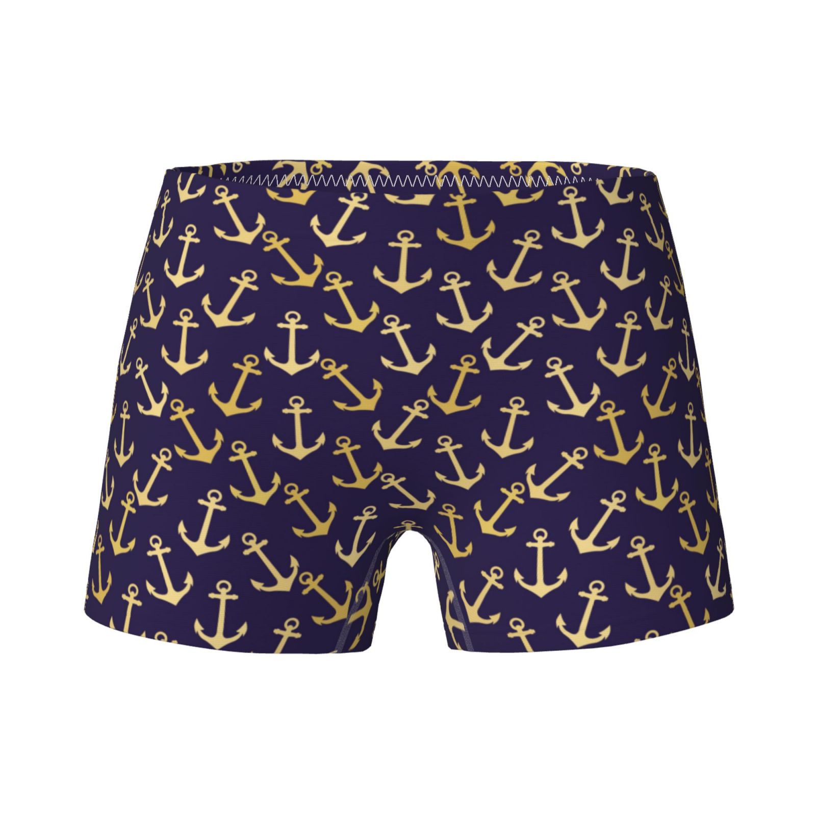 Teen Girls Underwear - golden anchor Anchor print Soft Cotton Boxer ...