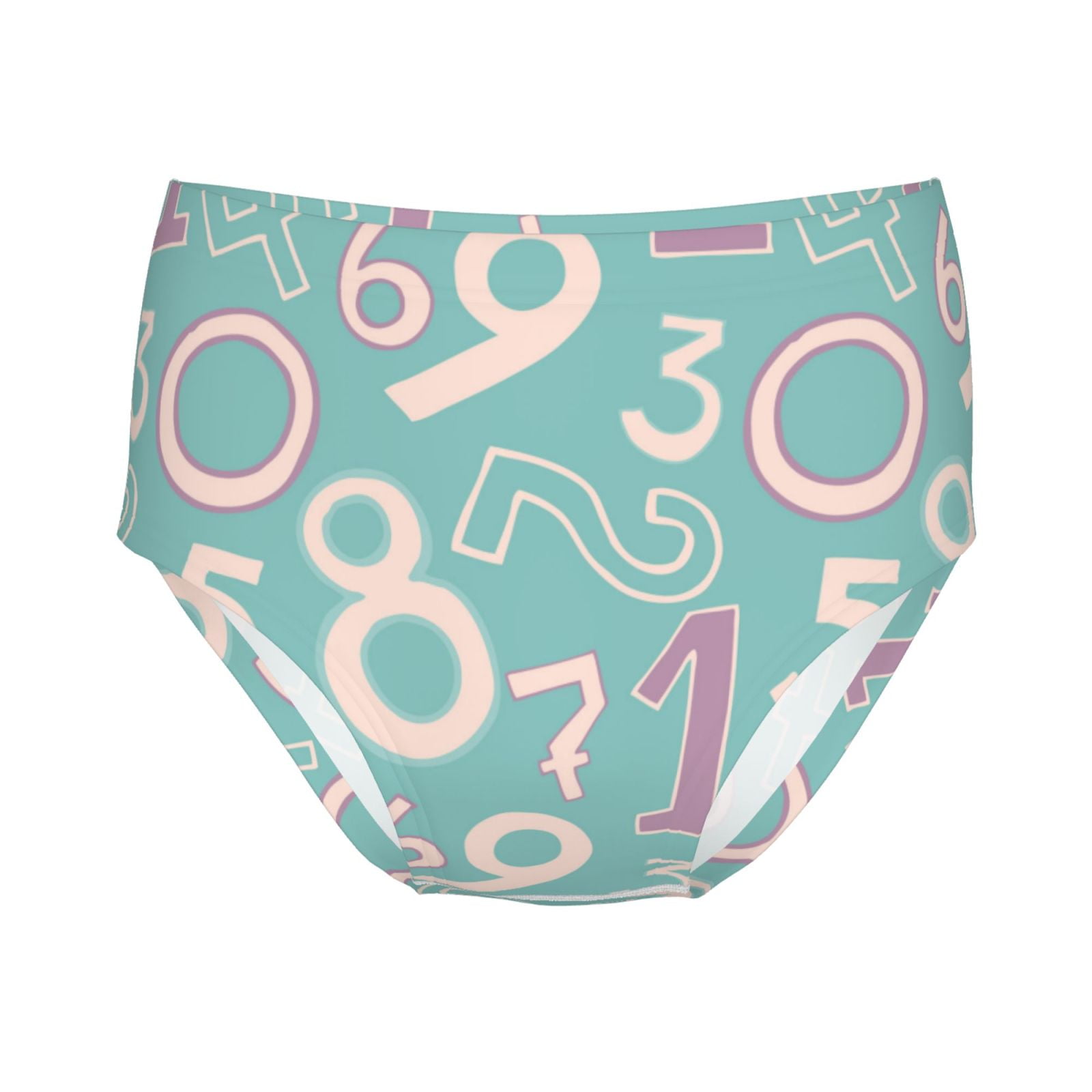 Teen Girls Underwear - green math numbers Soft Cotton Briefs Panties ...