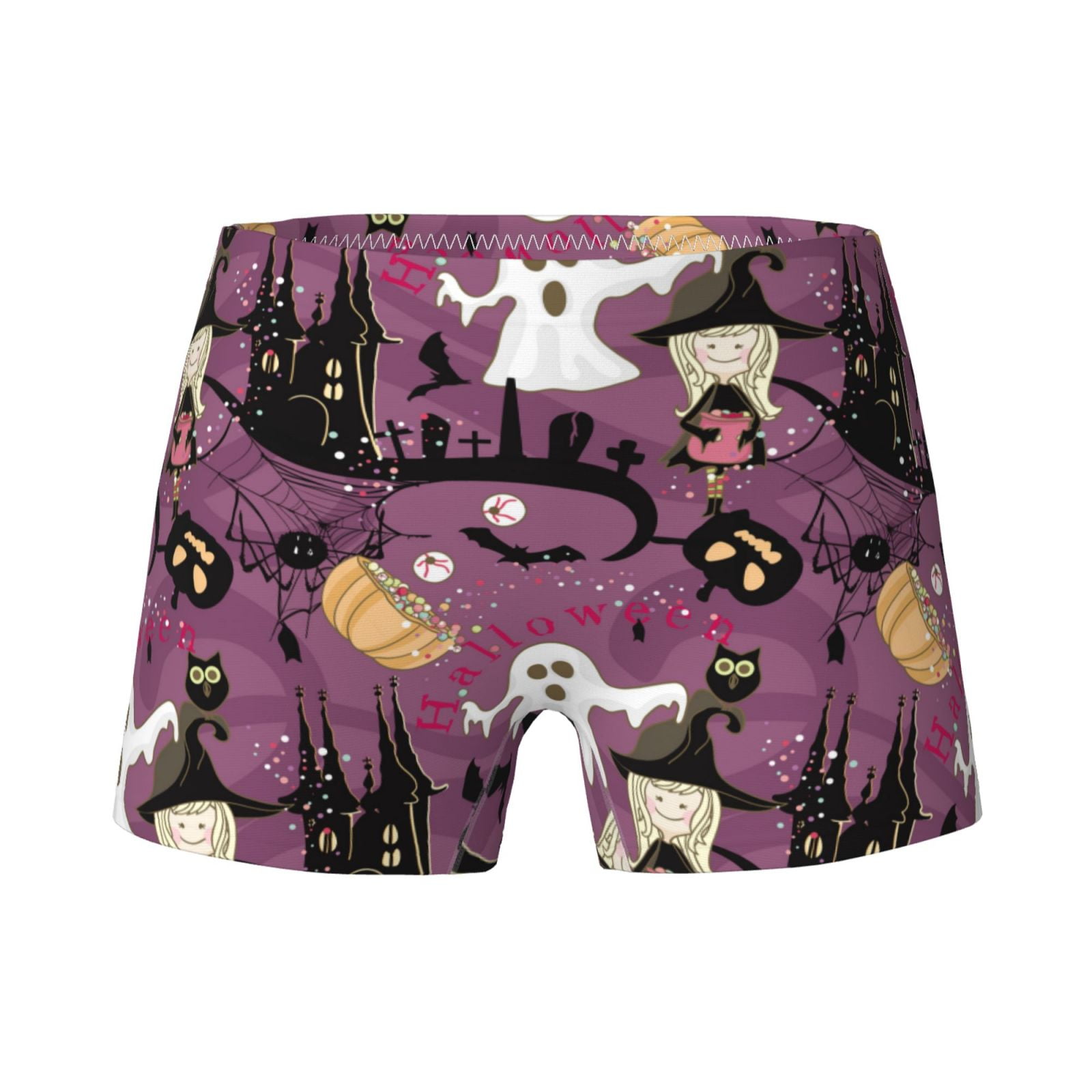 Teen Girls Underwear - halloween witch cartoon Soft Cotton Boxer Briefs ...