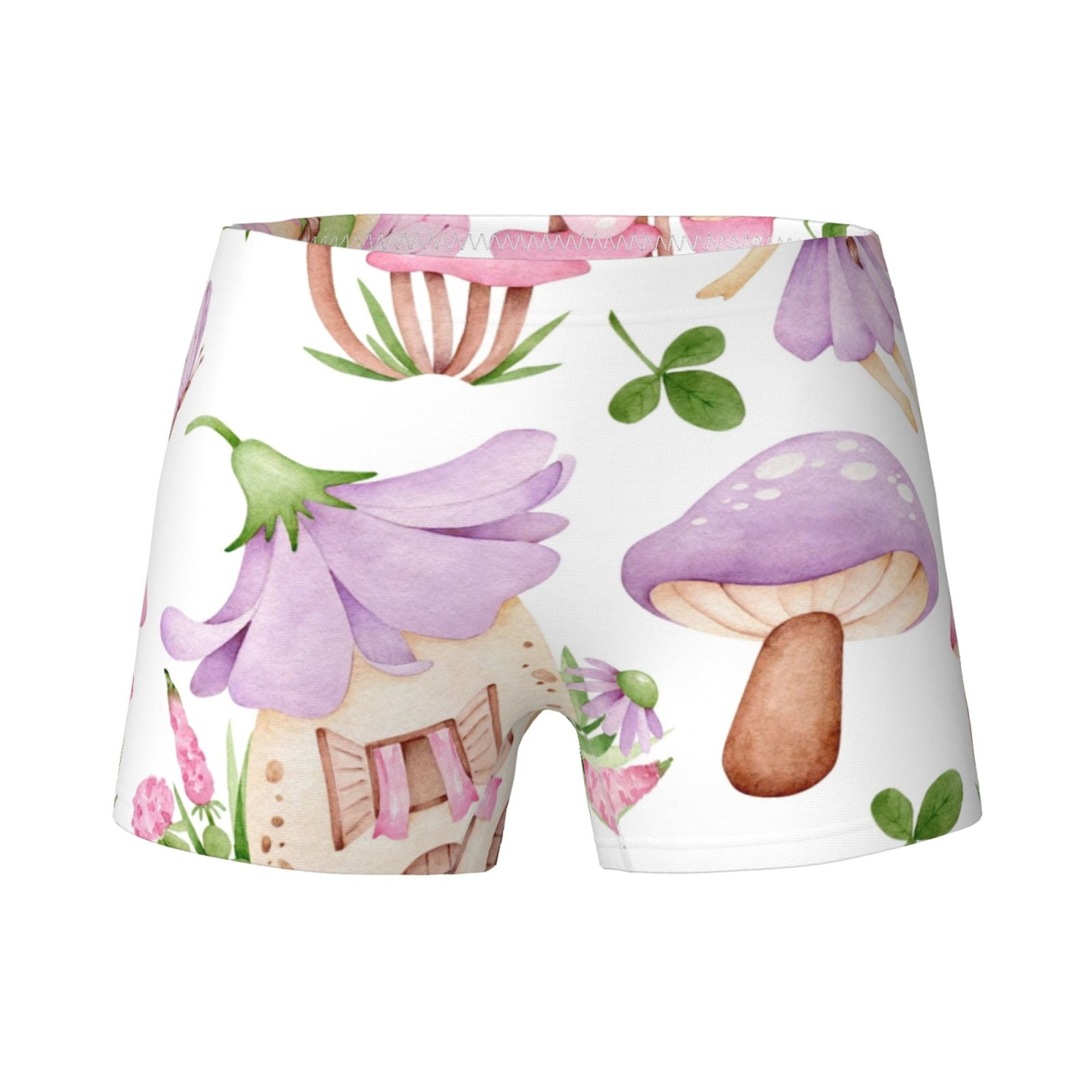 Teen Girls Underwear - mushroom fairy house Soft Cotton Boxer Briefs ...