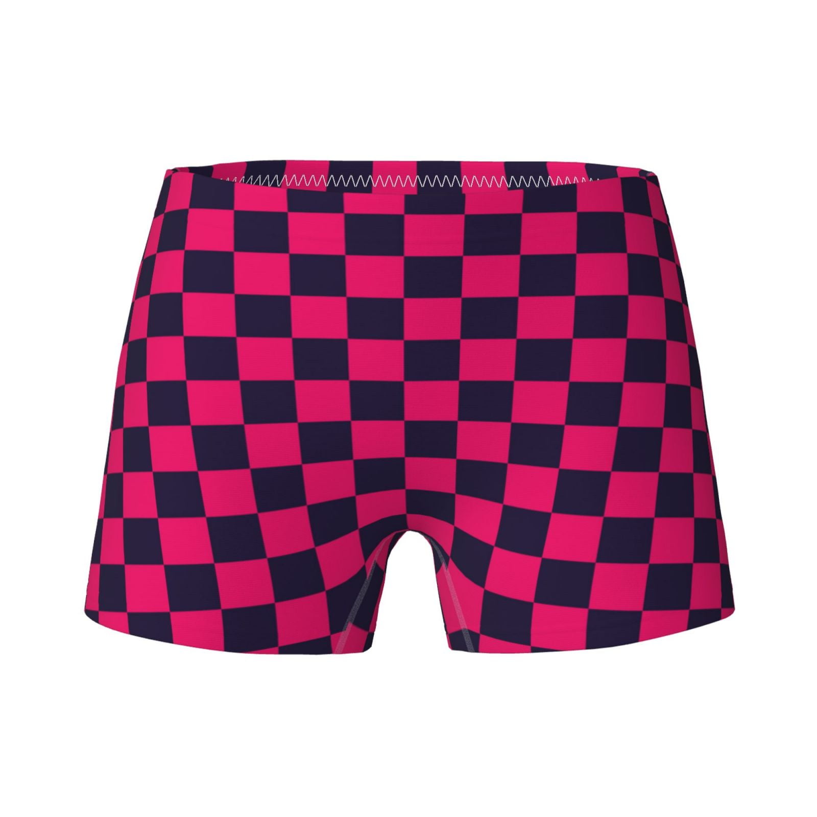 Teen Girls Underwear - navyblue pink Checkered Soft Cotton Boxer Briefs ...