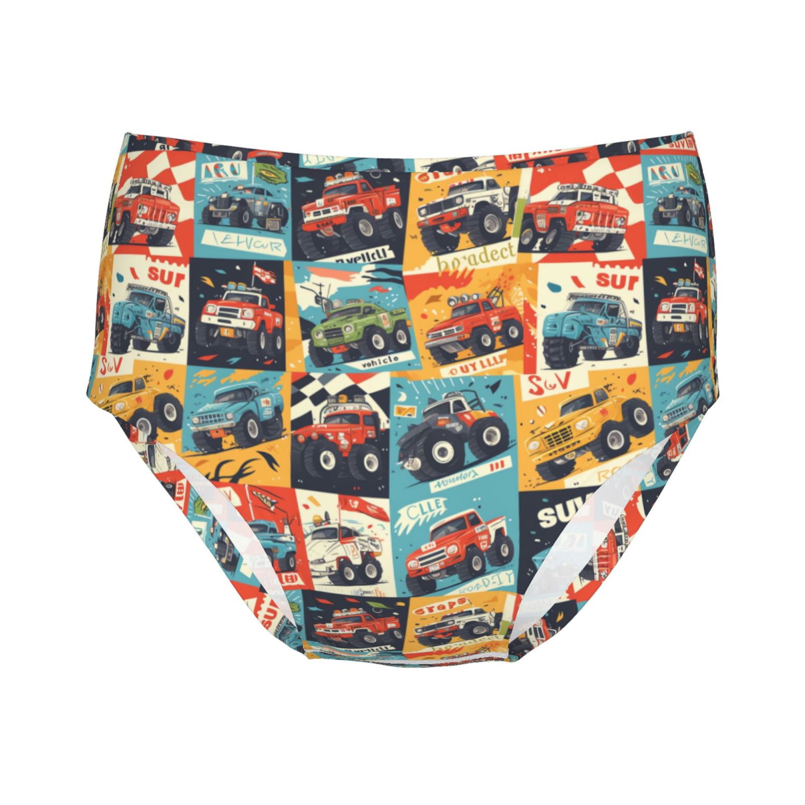 Teen Girls Underwear - off road racing car colorful Soft Cotton Briefs ...
