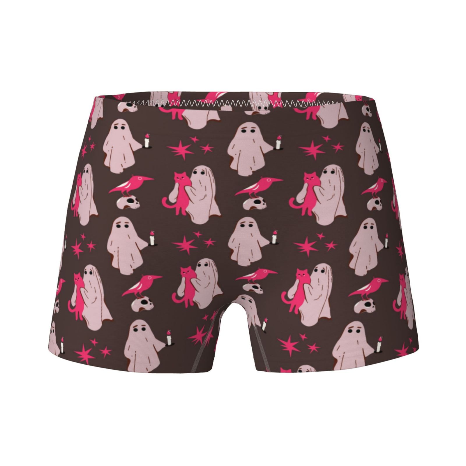 Teen Girls Underwear - pink cat halloween spooky Soft Cotton Boxer ...