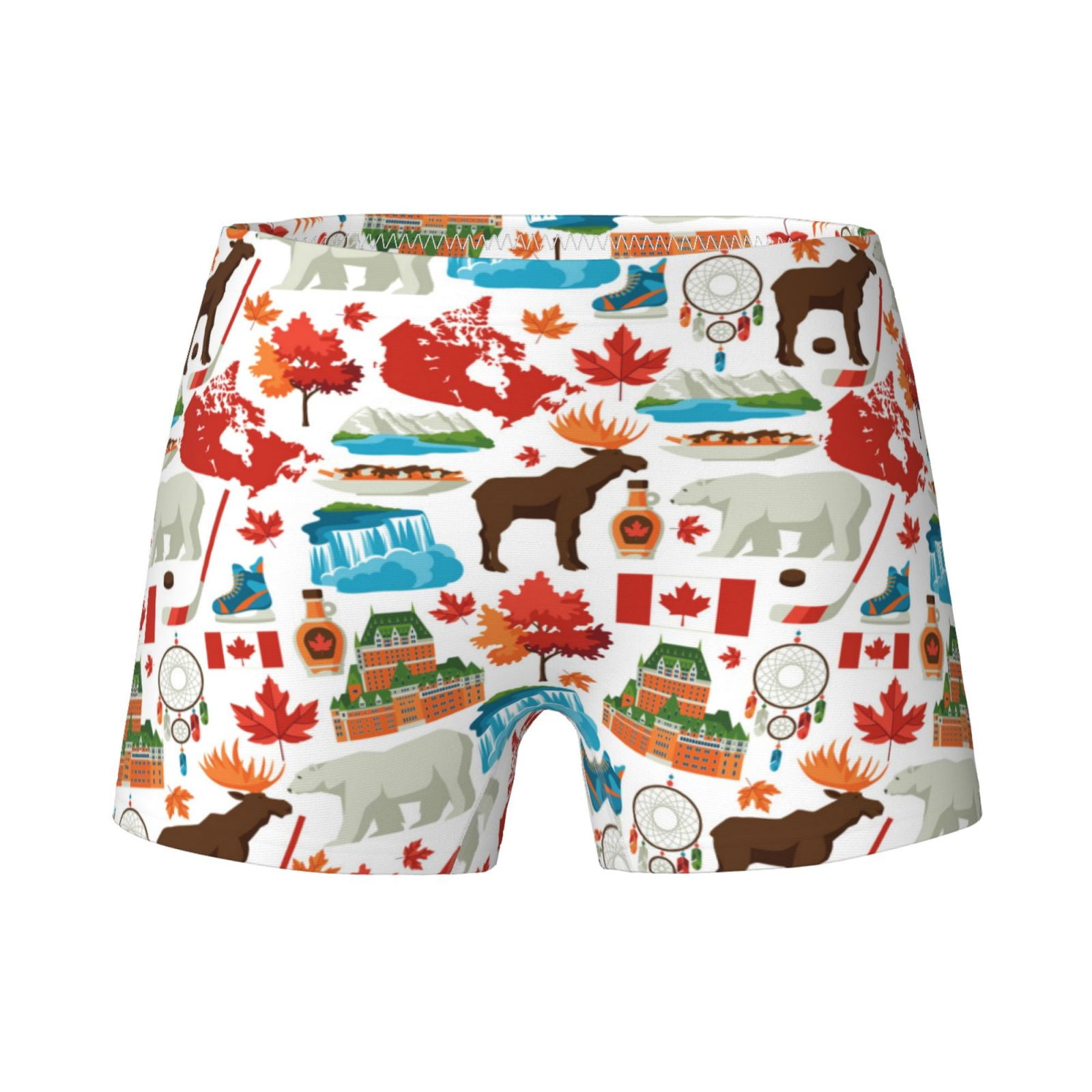 Teen Girls Underwear - reindeer polar bear Soft Cotton Boxer Briefs ...