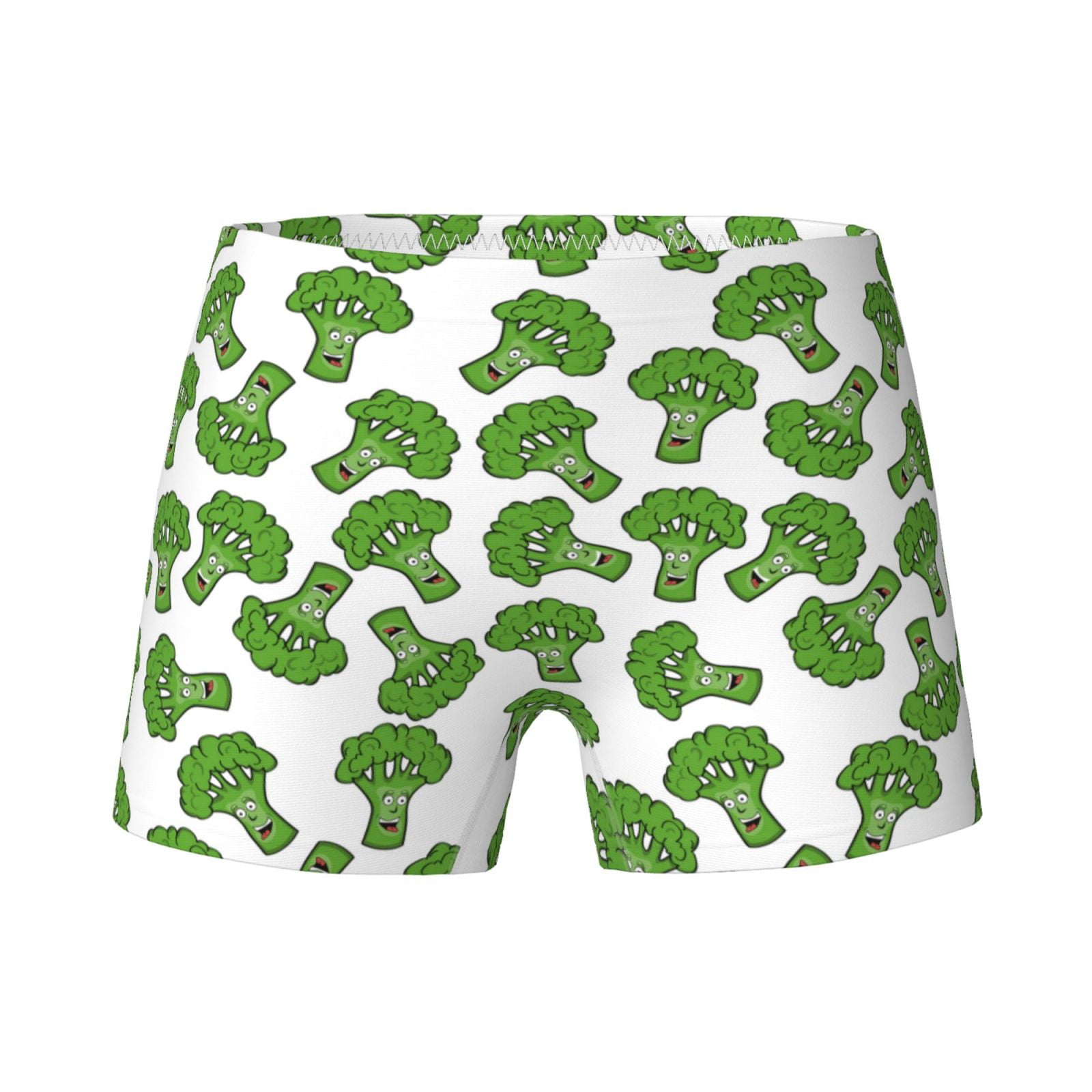 Teen Girls Underwear - smiling broccoli cute funny Soft Cotton Boxer ...