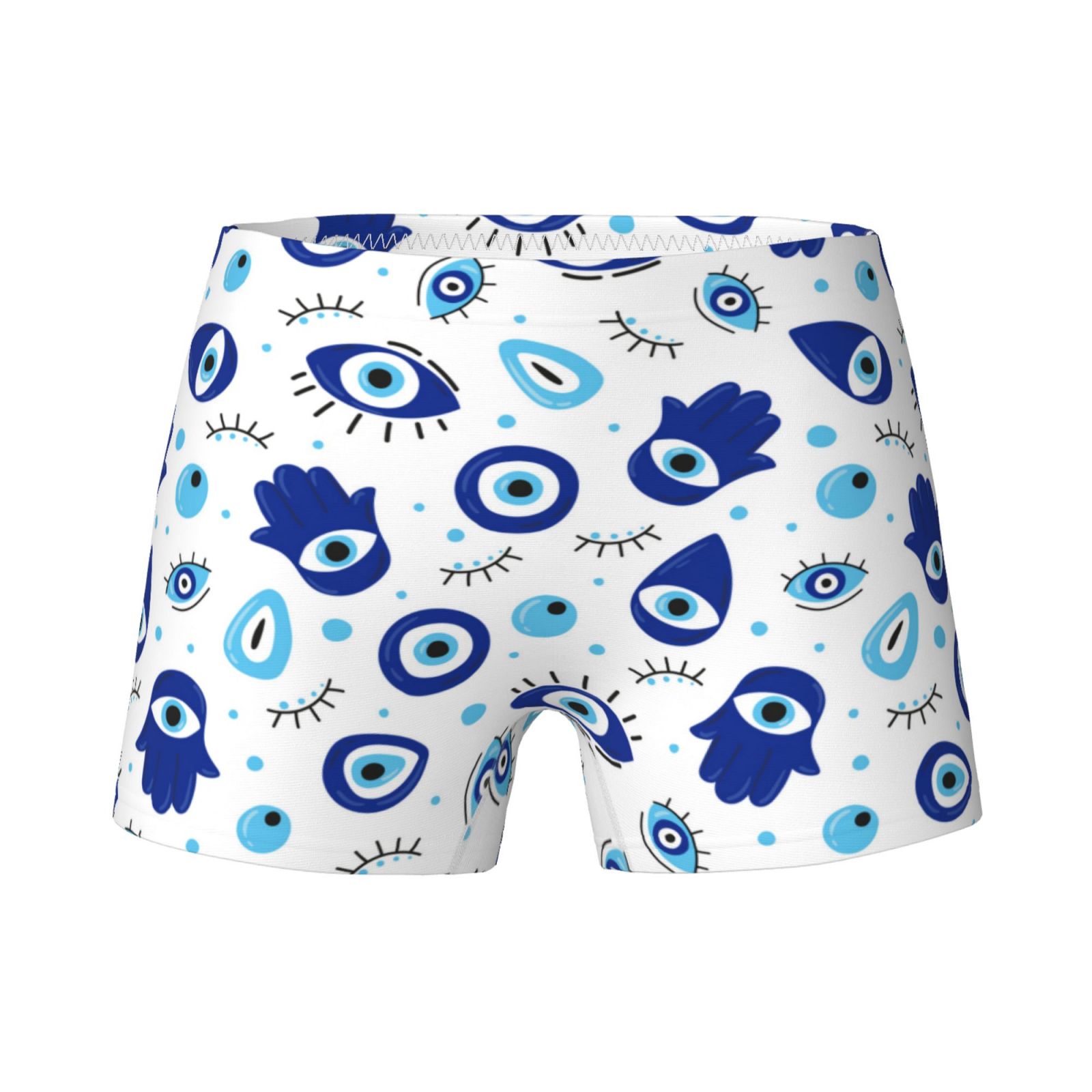 Teen Girls Underwear - vintage blue evil eye Soft Cotton Boxer Briefs ...