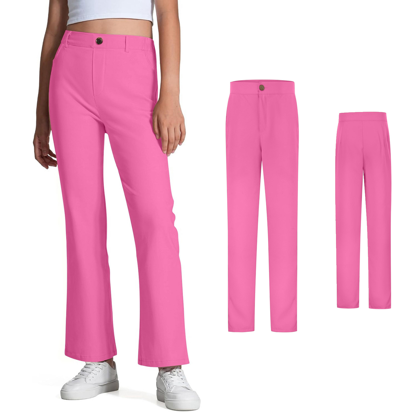 Teen Girls Uniform Pants Skinny Pants Stretch Pants With Pockets Flare ...