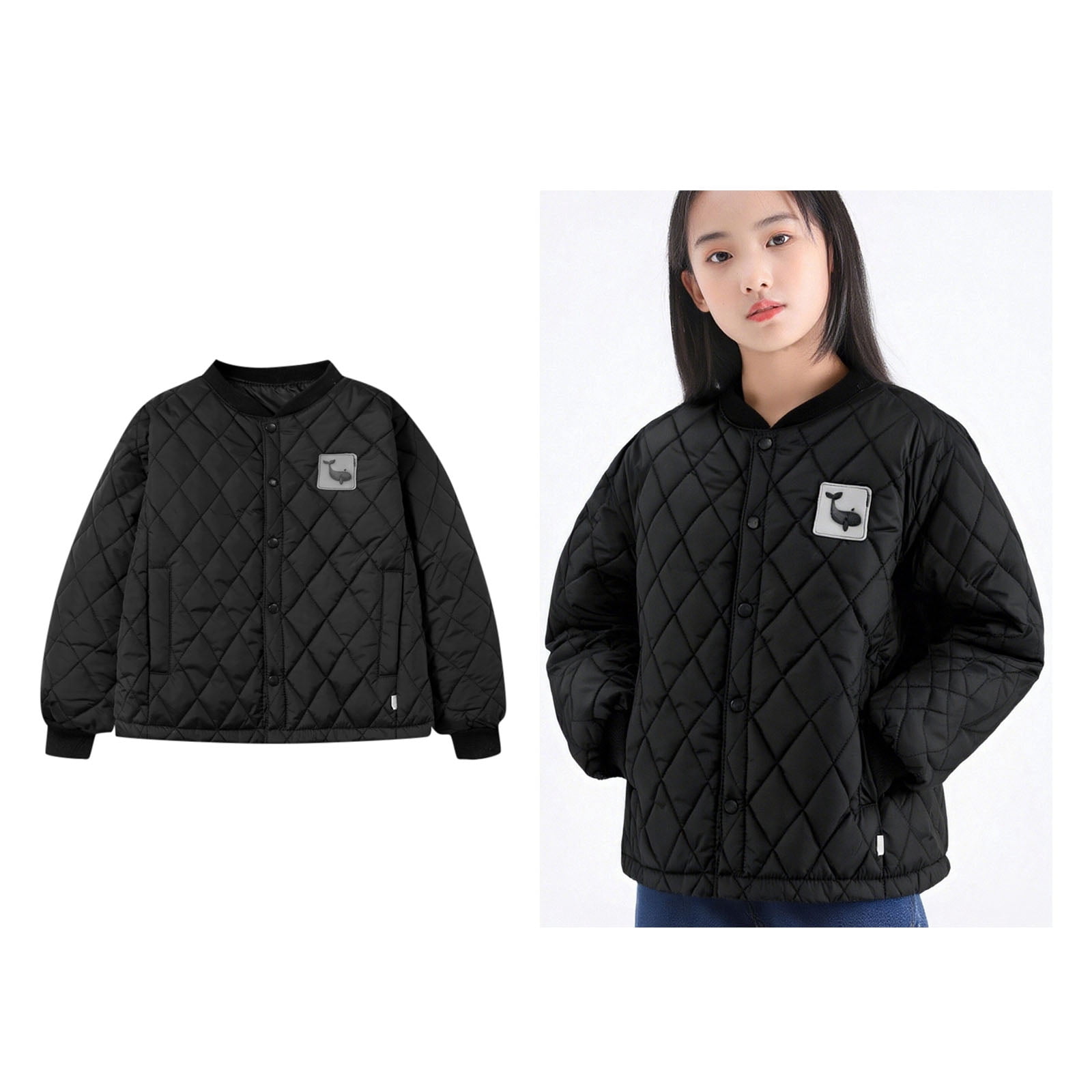Teen Girls Winter Coat,Girl Puffer Jacket with Pocket Button Down Girls ...