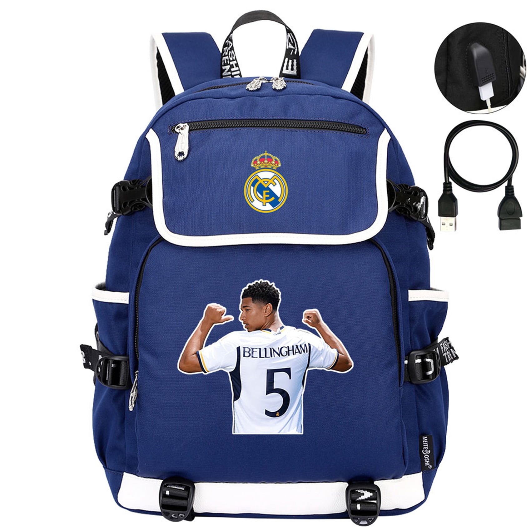 Teen Jude Bellingham Backpack Graphic Knapsack Large Travel Knapsack ...