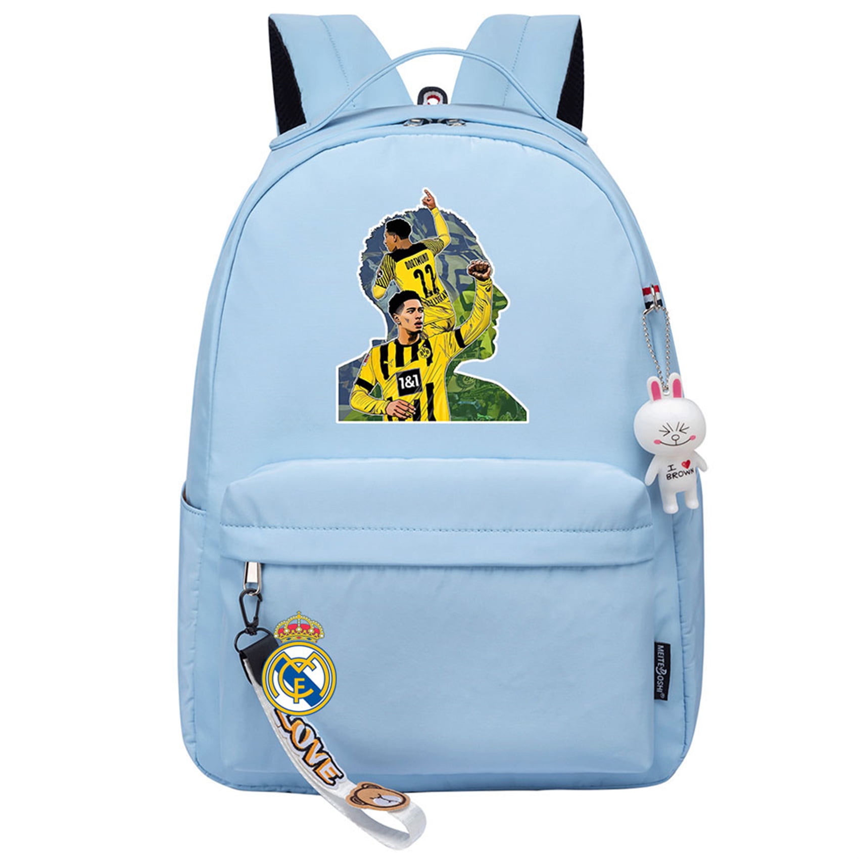 Teen Jude Bellingham School Backpack Student Canvas Bookbag Lightweight ...