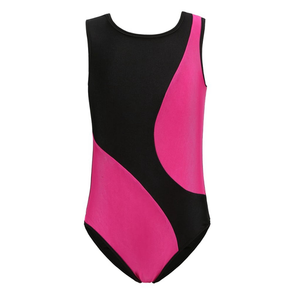Teen Kid Girls Gymnastic Leotards Toddler Crisscross Back Sleeveless ...