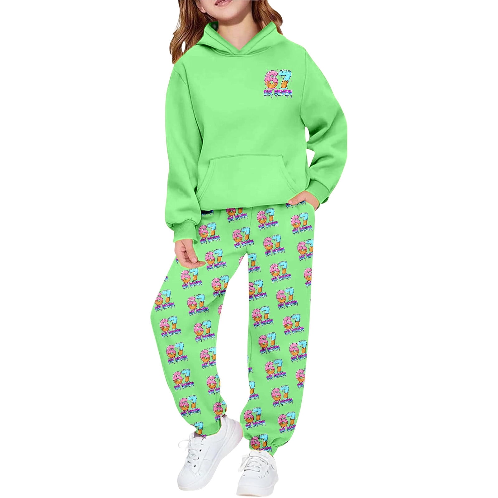 Teen Kids Sweatsuit Set for Girls - 2PC Six Seven Six Seven Tracksuit ...