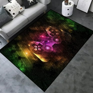 Large Gaming Rug for Kids Room, Video Game Controller Design Carpet for ...