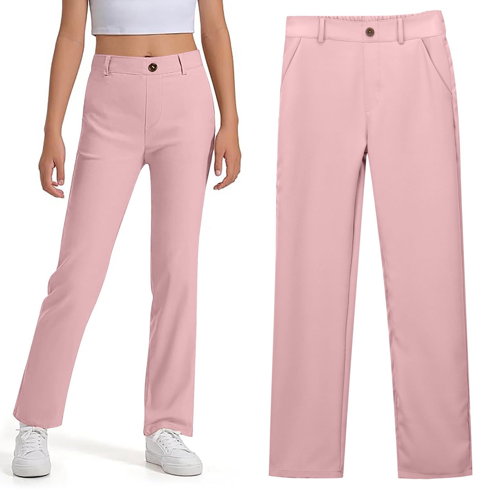 Teen School Uniform For Girls Skinny Pants Stretch Pants With Pockets ...