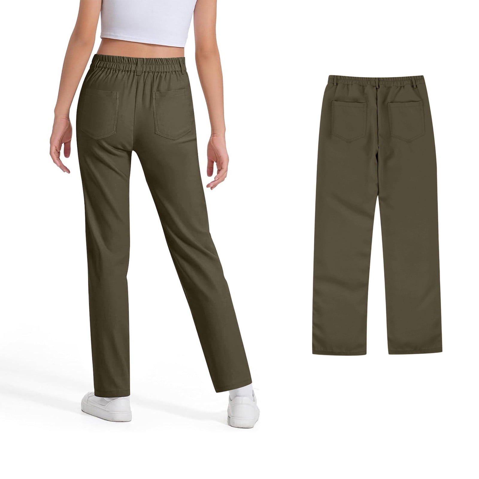 Teen School Uniform for Girls Skinny Pants Stretch Pants With Pockets ...