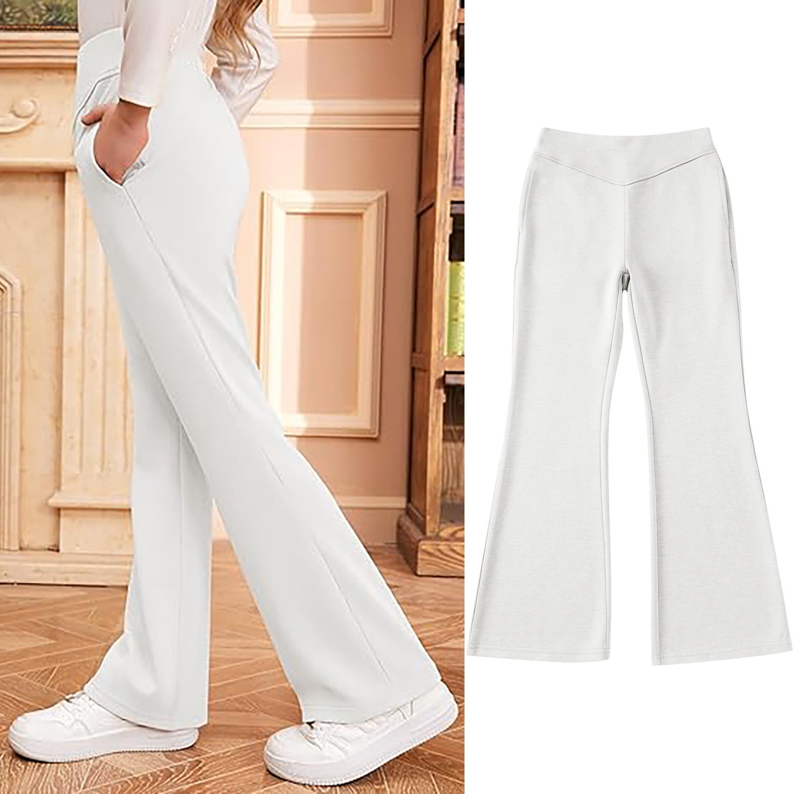 Teen School Uniform Pants For Girls Skinny Fit Stretch Pants With ...
