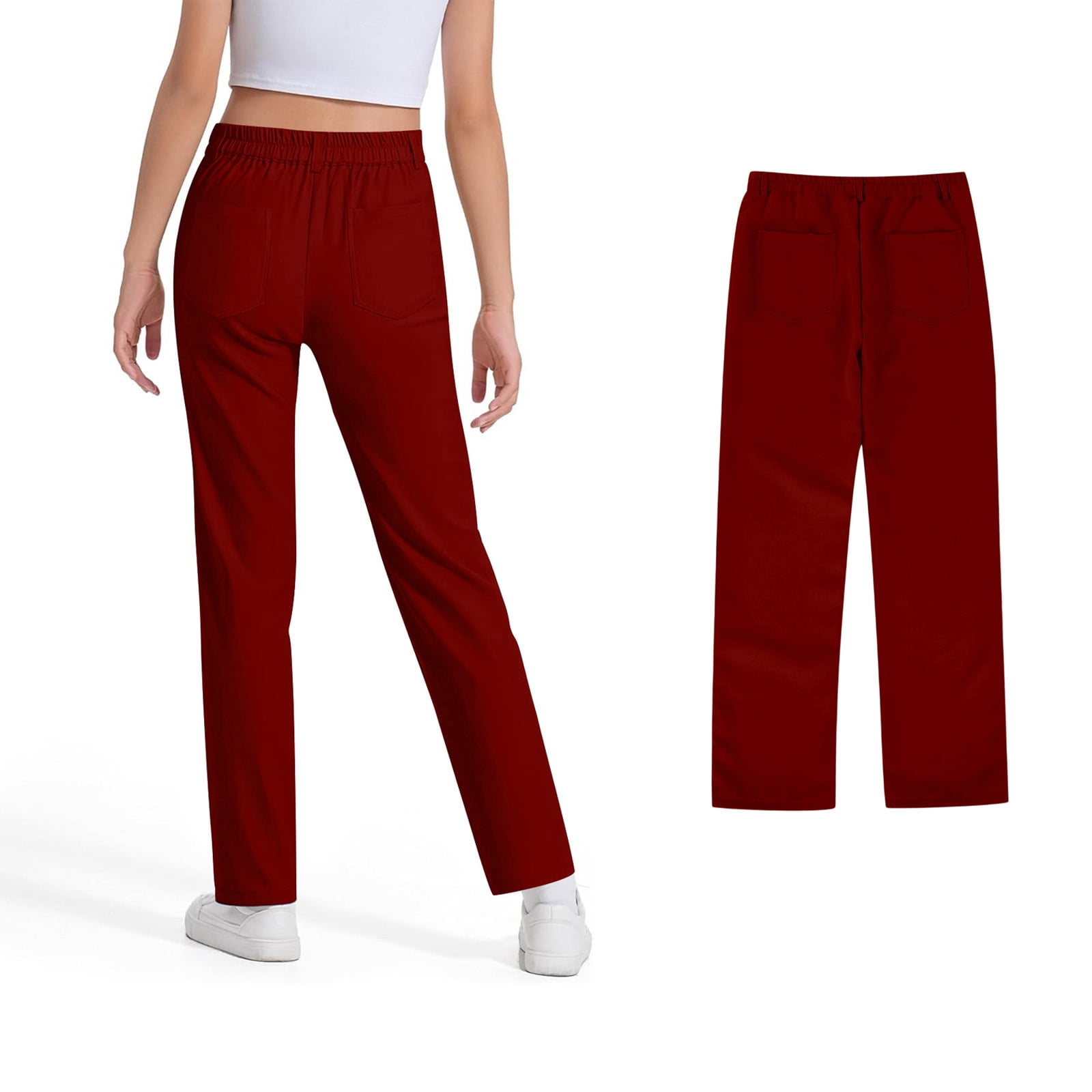 Teen School Uniform Pants for Girls Skinny Pants Stretch Pants With ...