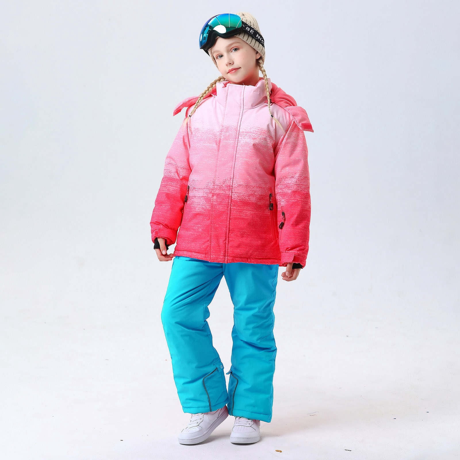 Teen Ski Suits Girls Boys Two-piece set Ski Suit Heated Snow Suit ...
