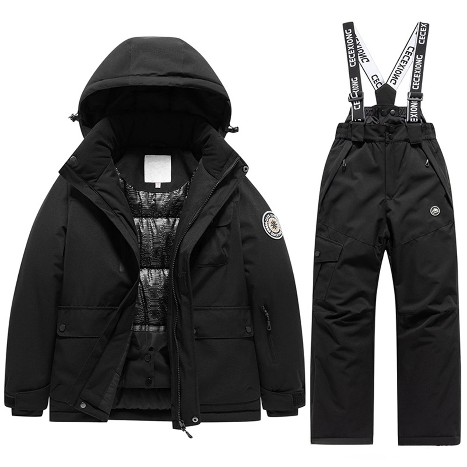 Teen Snow Suit Boys Two-piece set Snowsuit Heated Snow Suit Waterproof ...