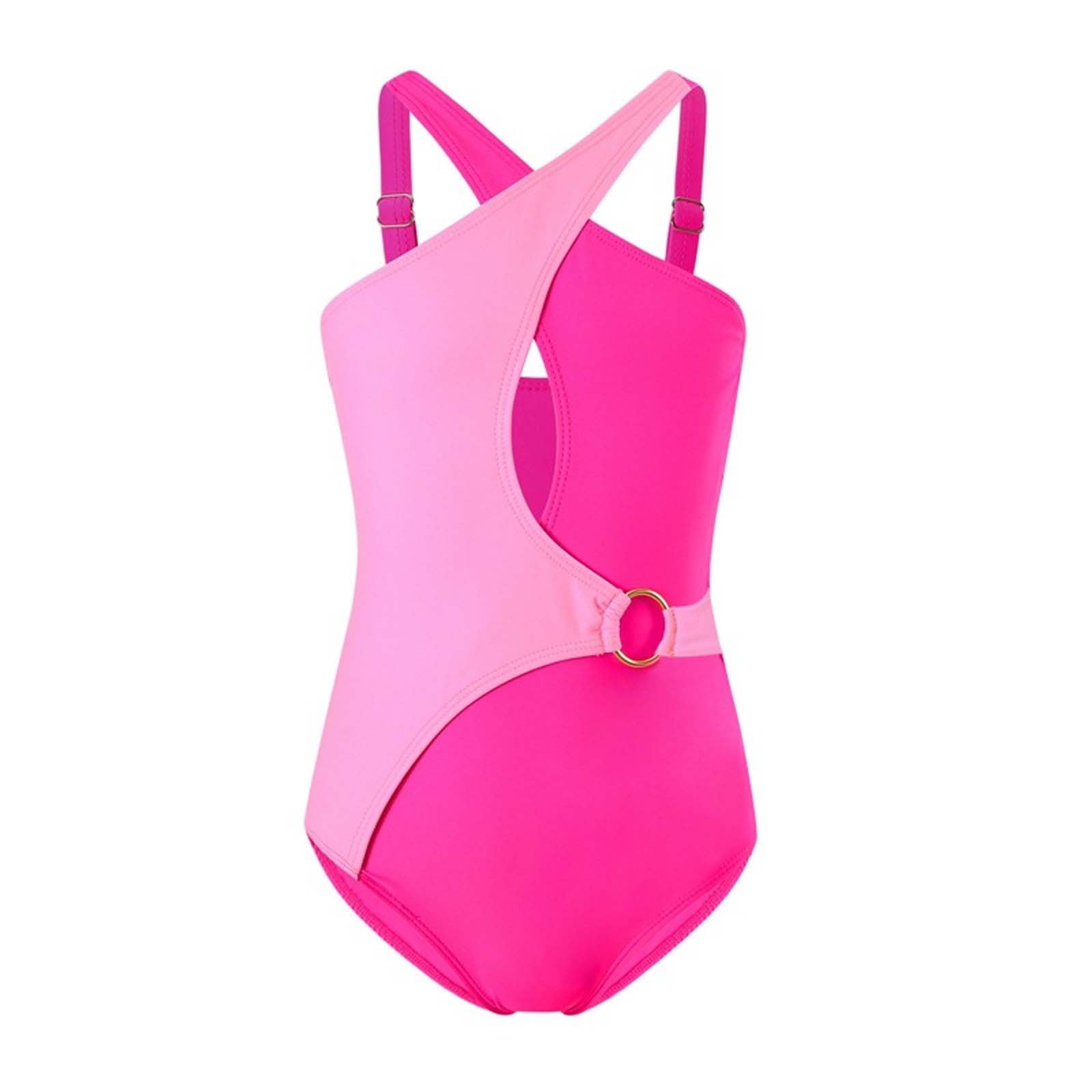 Teen Swimsuits Girls 1 Piece Swimsuits Color Block Girls Swimsuit Cute ...