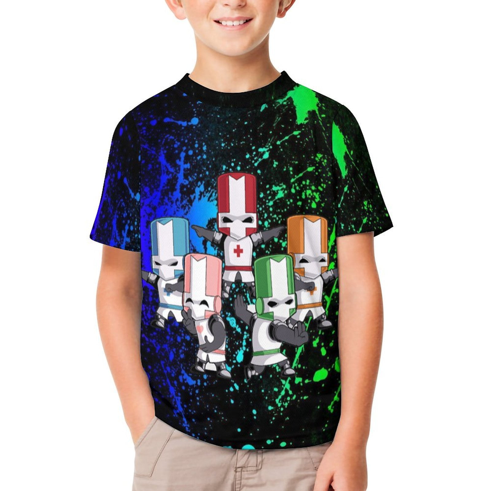 Teen T-Shirts Castle Crashers Children Soft Tee Shirts Sports Short ...
