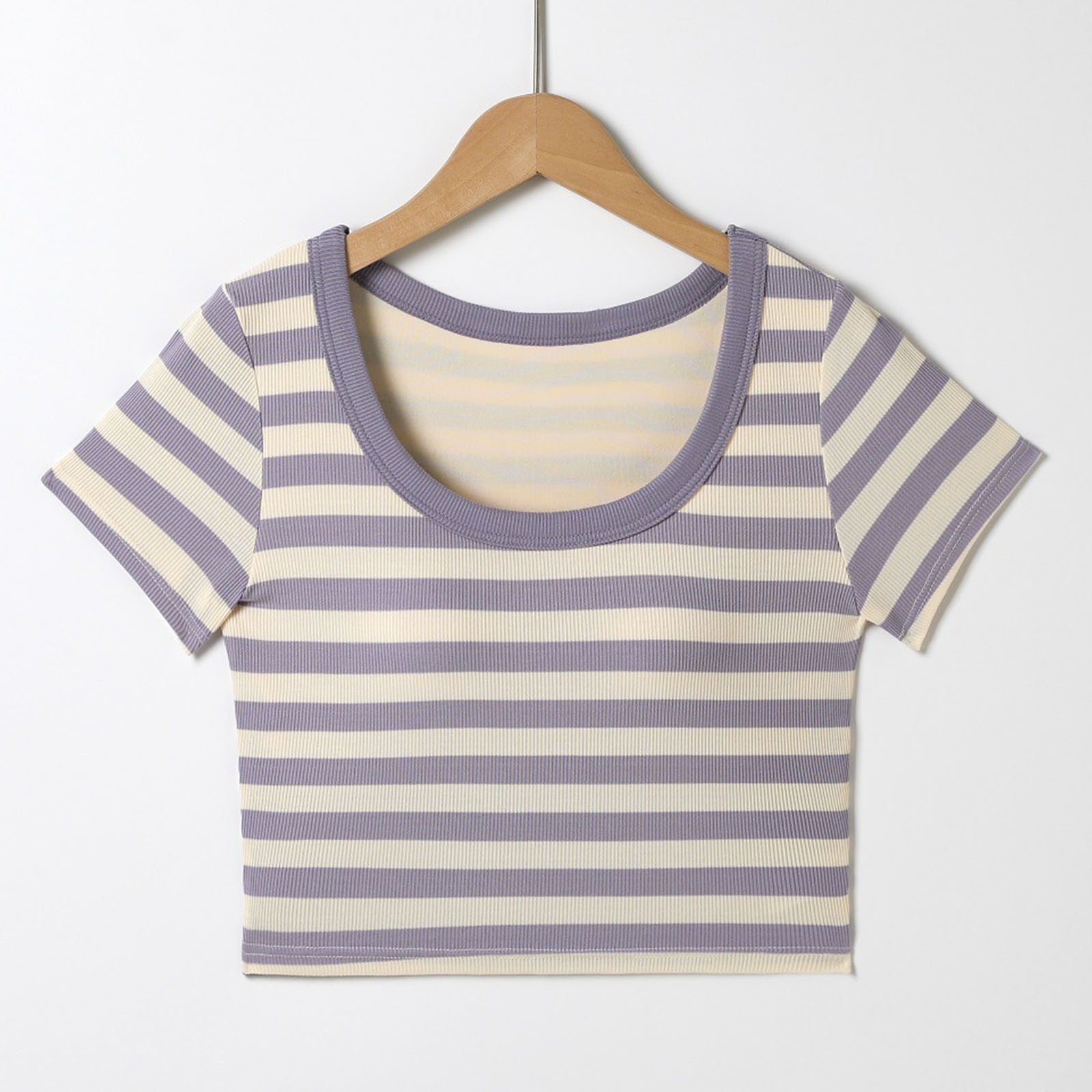 Teen T Shirts Short Sleeve, Girls Cute Shirts Striped Crop Tops, Teen ...