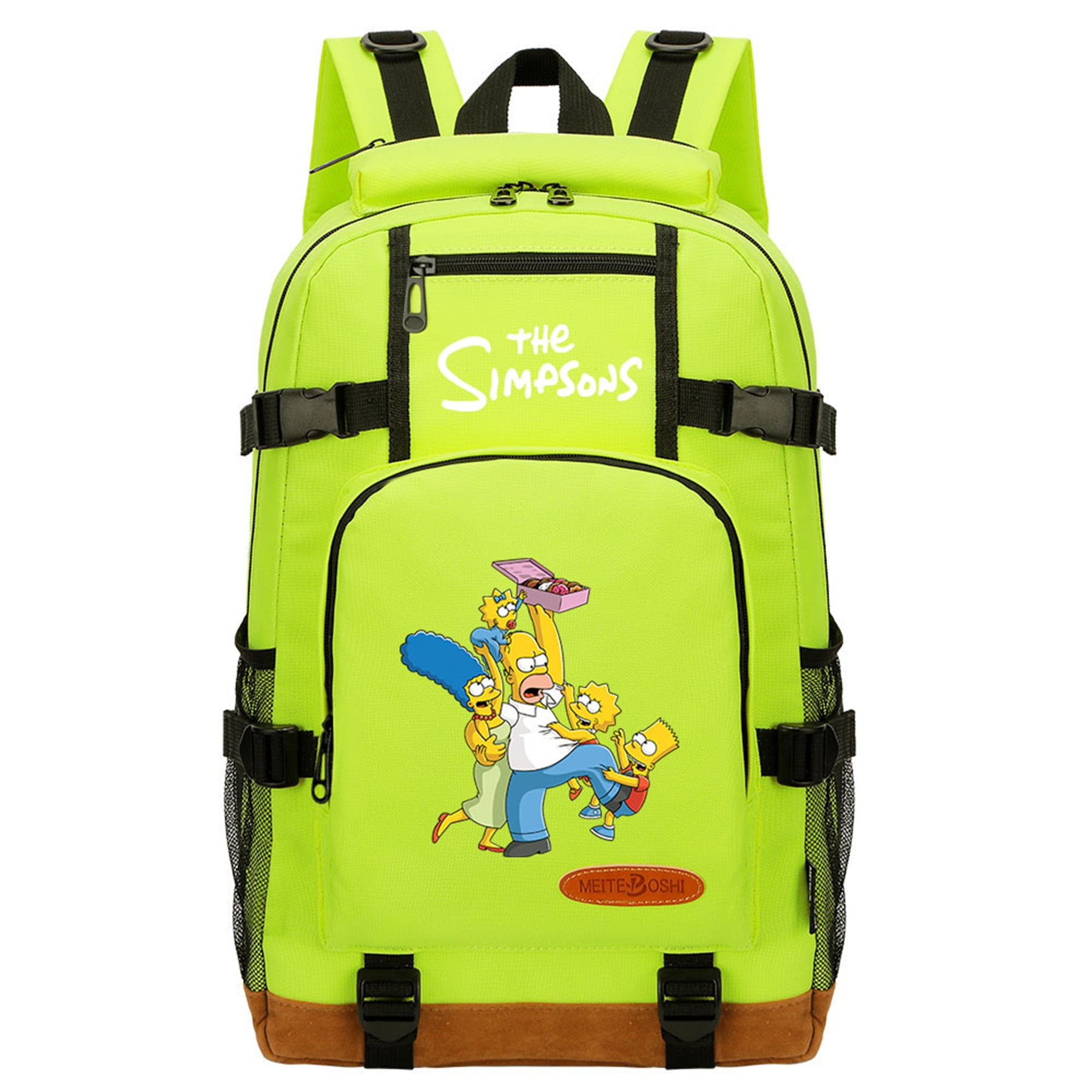 Teen The Simpsons Graphic Backpack Lightwieght Travel Laptop Knapsack ...