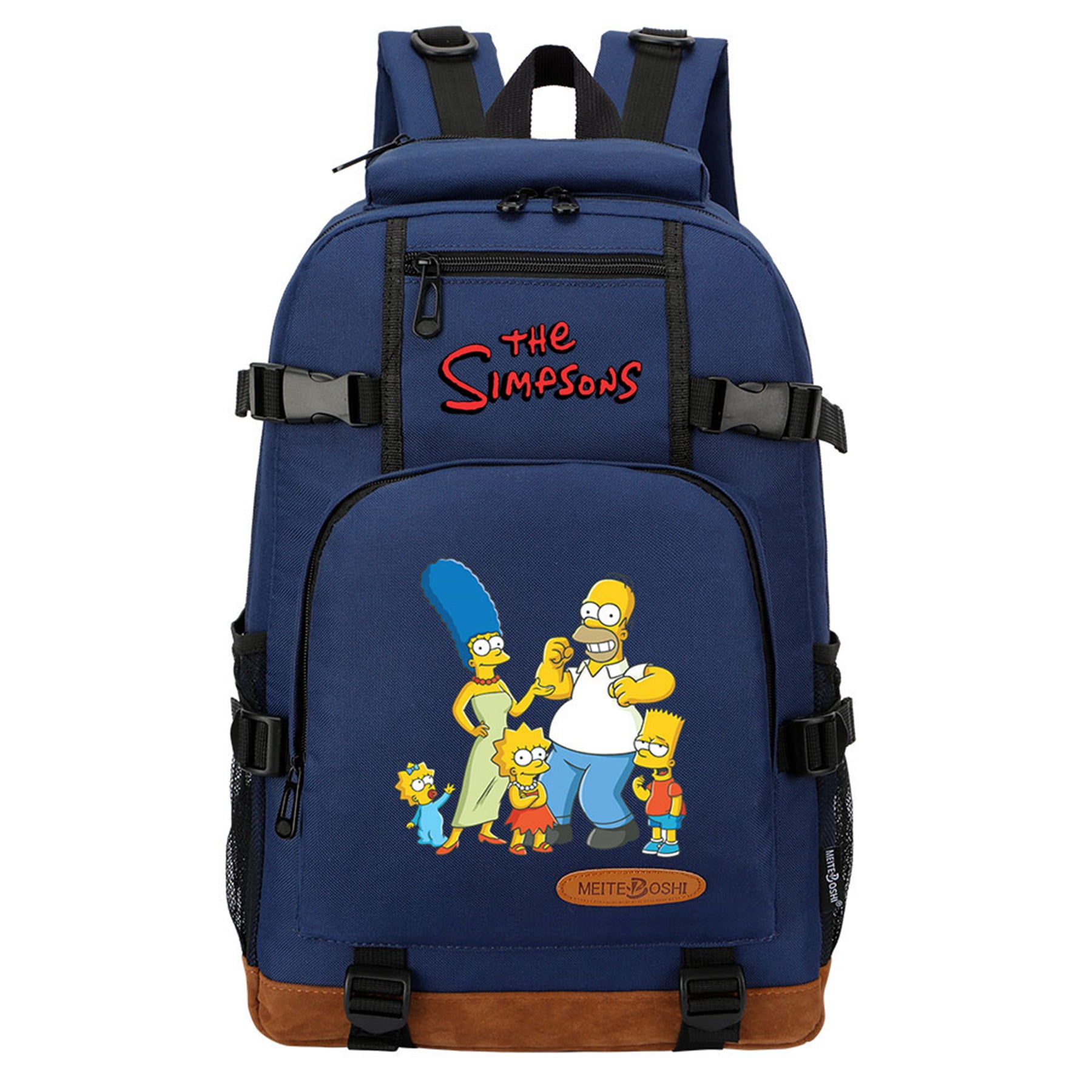 Teen The Simpsons Graphic Backpack-Water Resistant Travel Knapsack ...