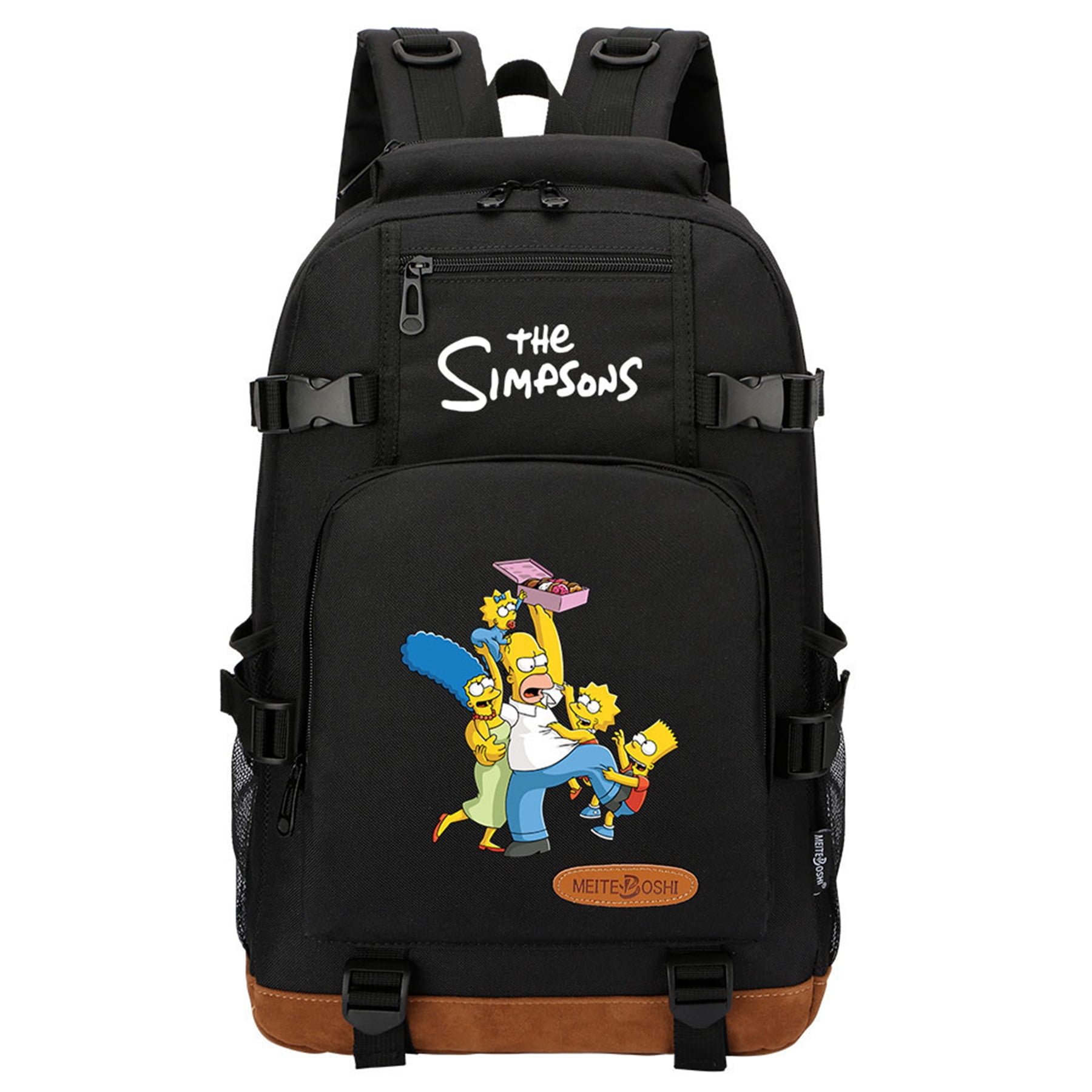 Teen The Simpsons Graphic Backpack-Water Resistant Travel Knapsack ...
