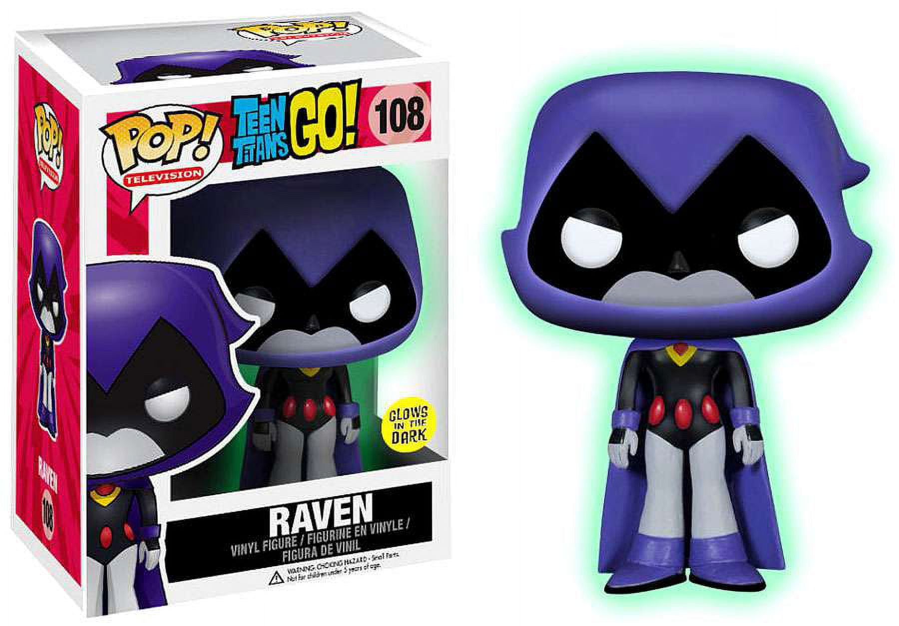 Teen Titans Funko POP! Television Raven Vinyl Figure [Glow-in-the-Dark ...