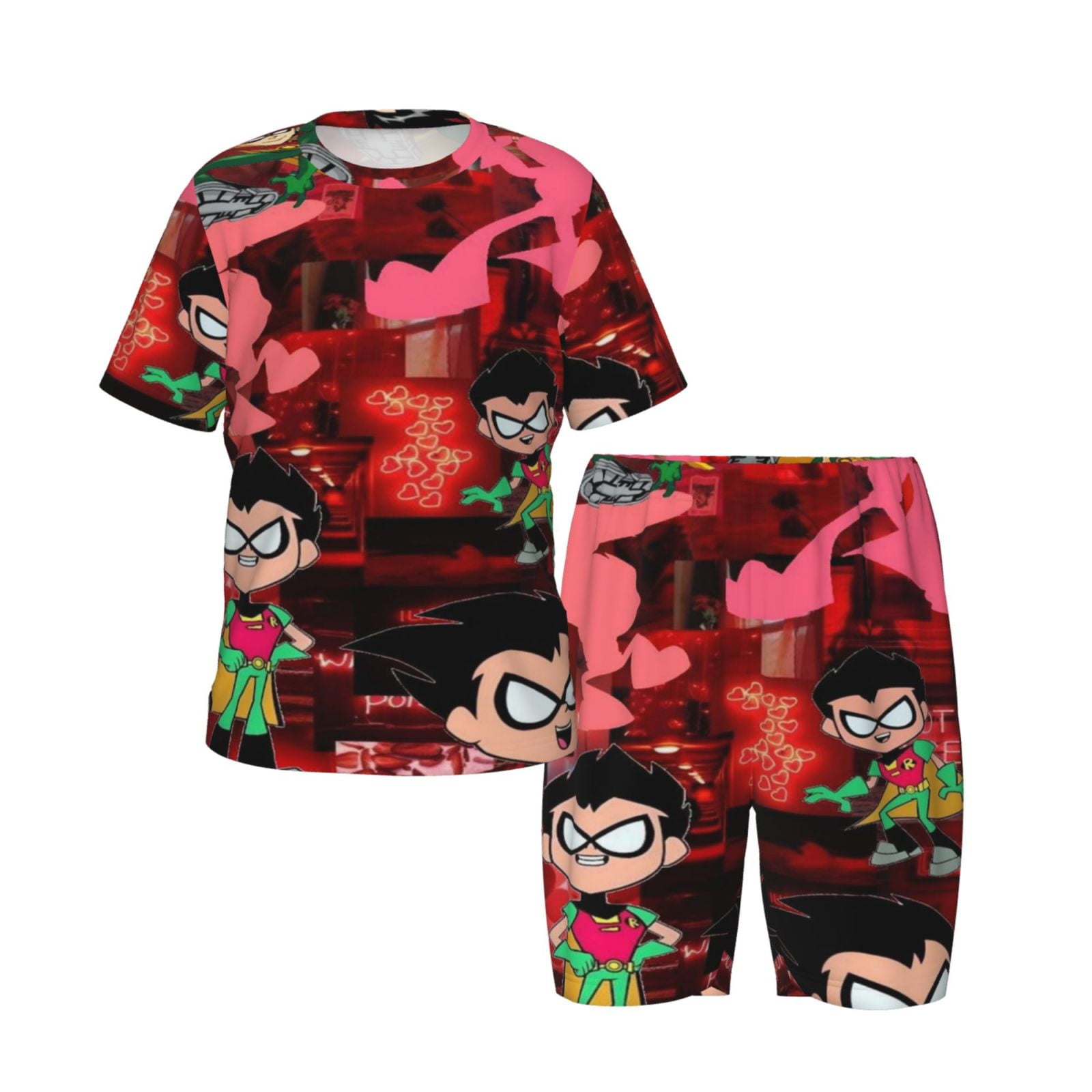 Teen Titans Go 2-Piece Cozy Pajamas Short Sleeve Cool Summer Short Set ...
