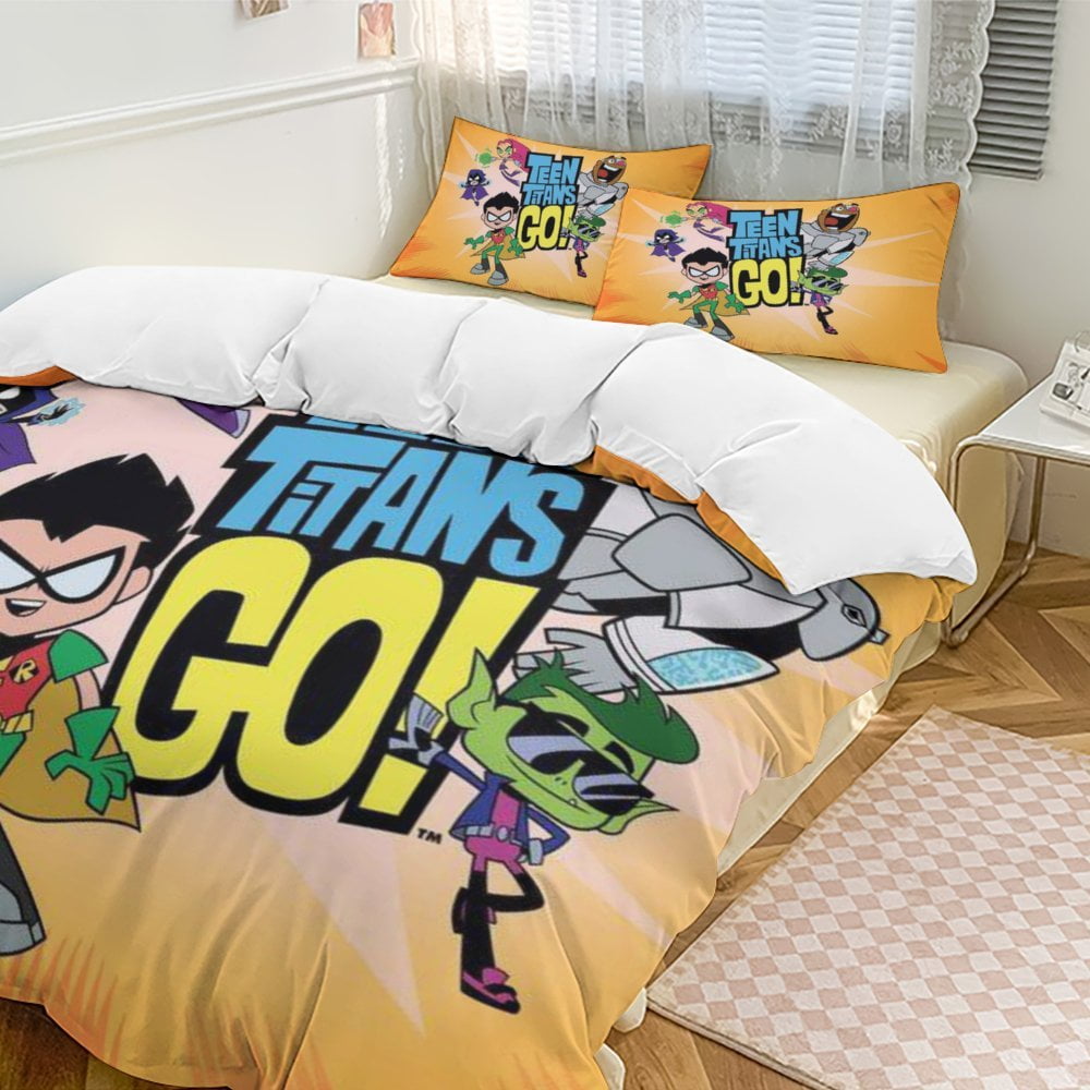 Teen Titans Go 3-Piece Bedding Set Warm And Comfortable Soft Duvet ...