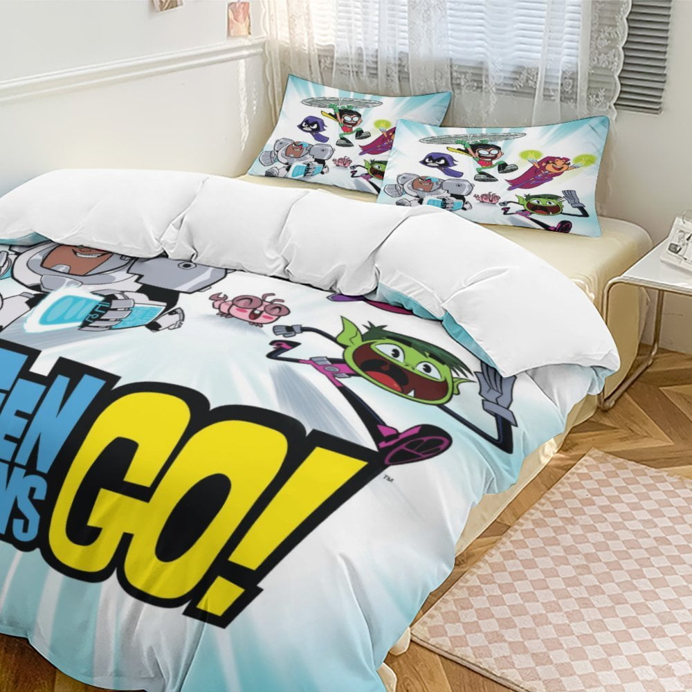 Teen Titans Go 3-Piece Bedding Set Warm And Comfortable Soft Duvet ...